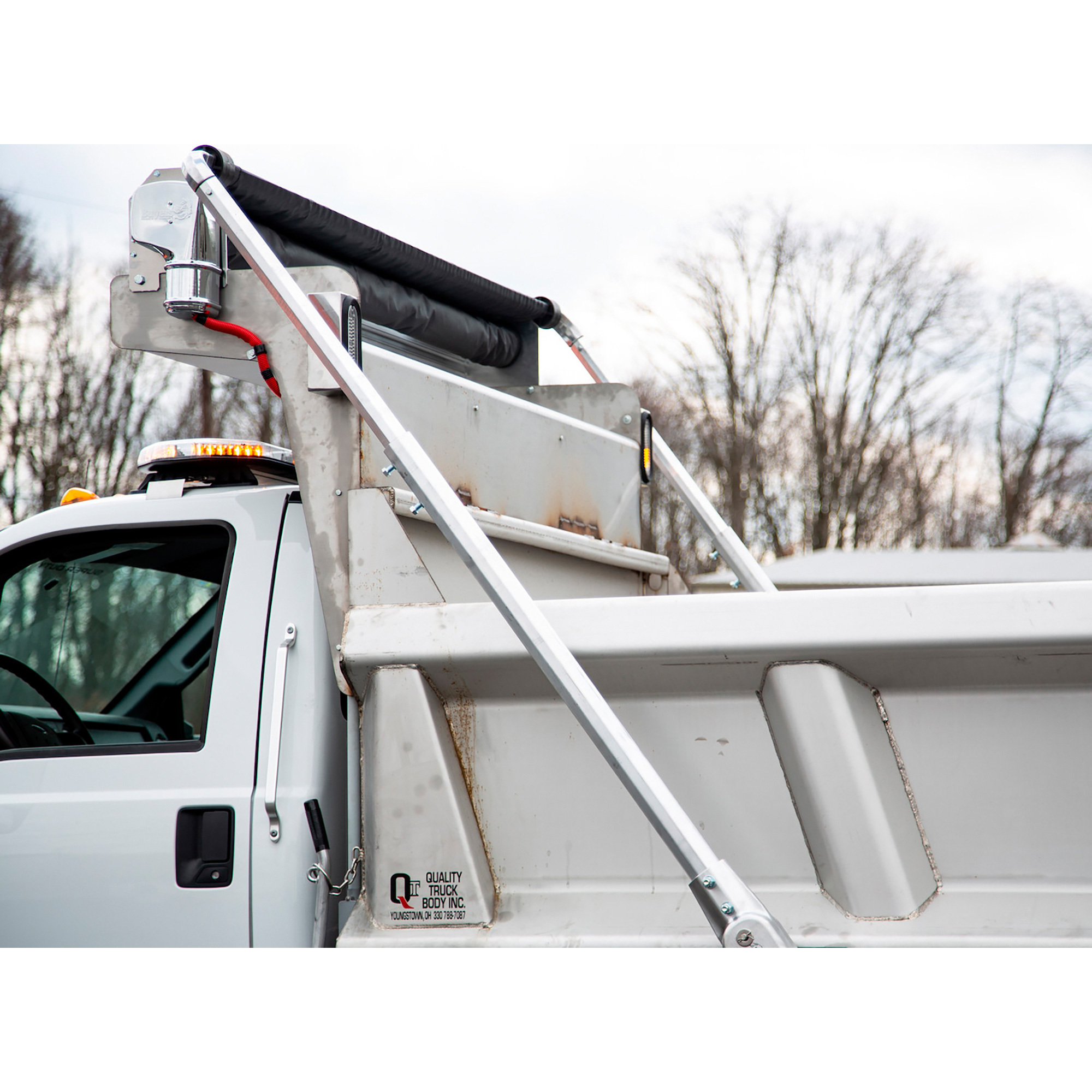 Buyers Products Electric Side-Mount Tarp System with Wind Deflector ...