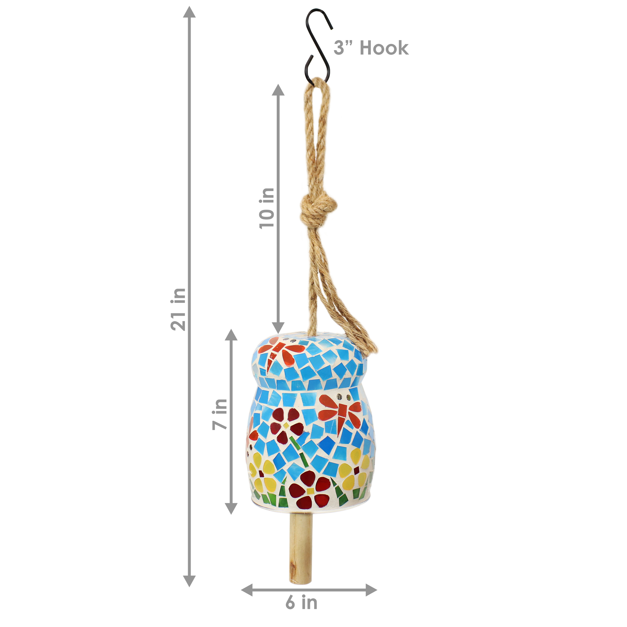 Sunnydaze Decor, Spring Flowers Mosaic Wind Chime, Model# ZIB-805 ...