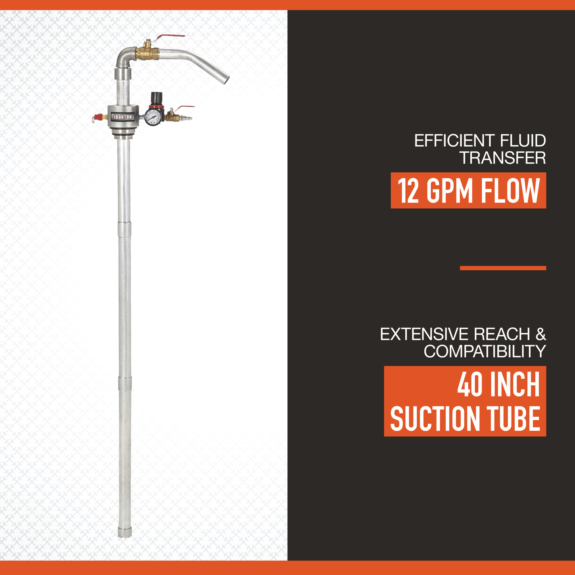 Ironton® Air-Operated Barrel Pump, 12 GPM Flow | Northern Tool