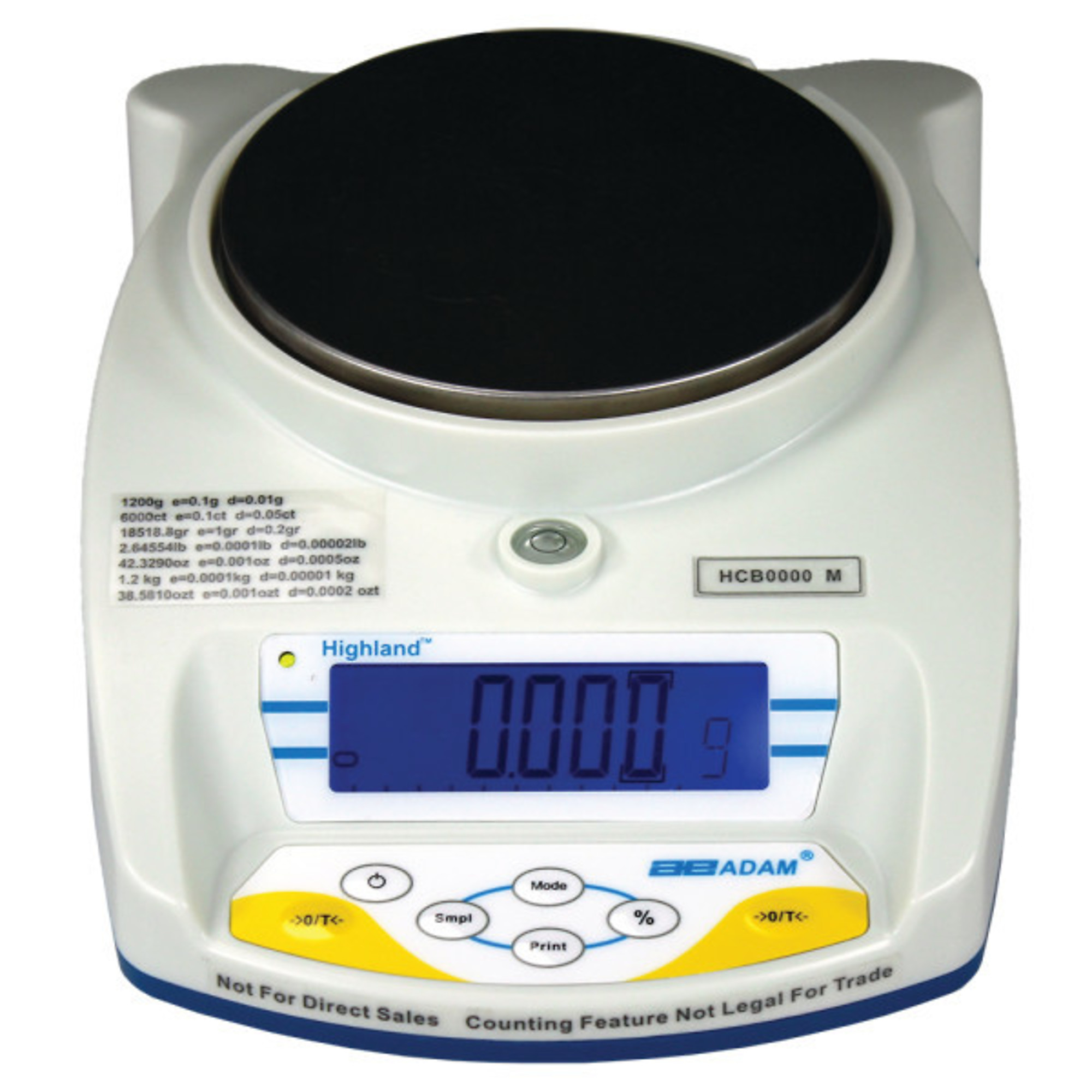 Adam Equipment, Highland Approved Portable Precision Balance 3000g x 0 ...