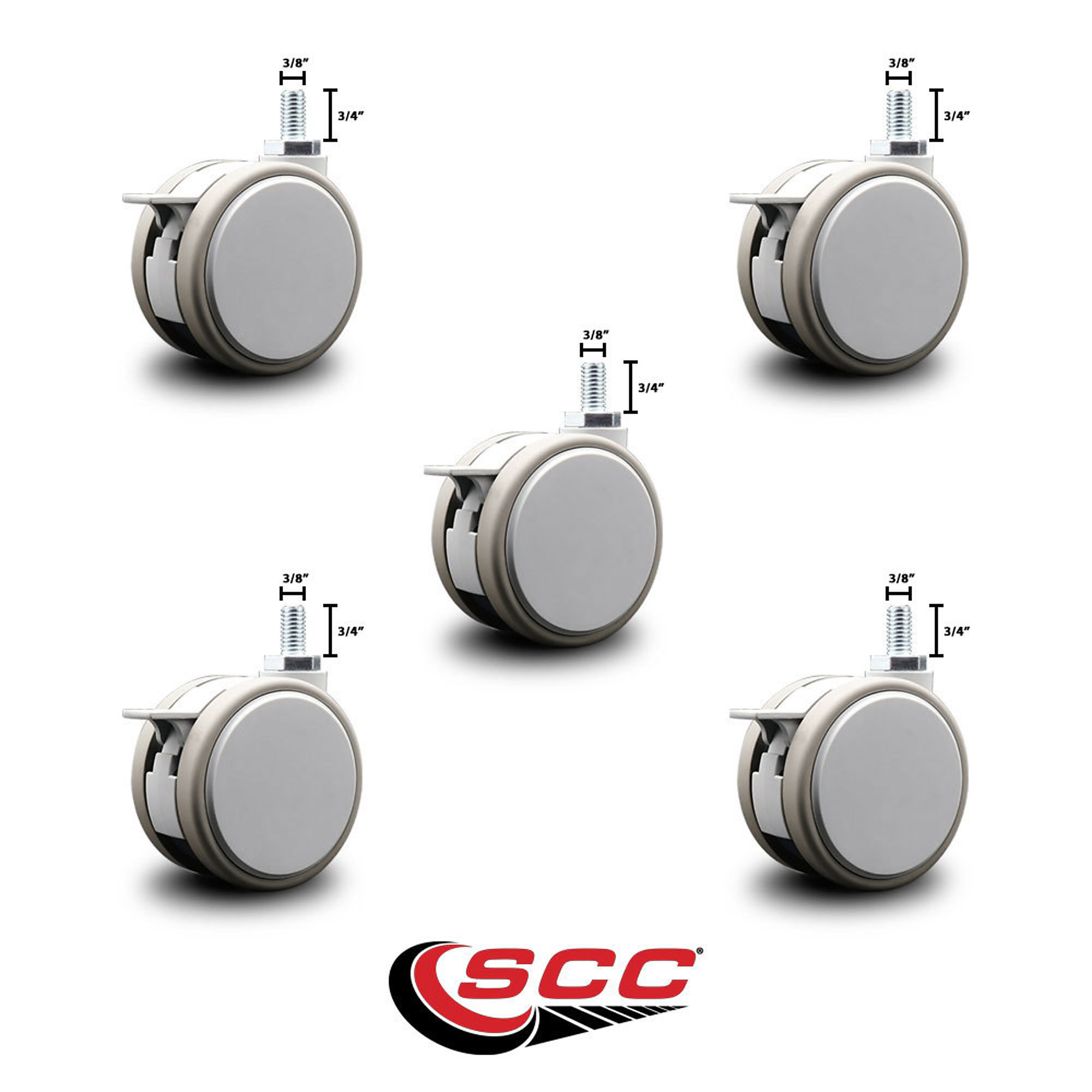 Service Caster, 3in. Stem Casters, Wheel Diameter 3 in, Caster Type ...