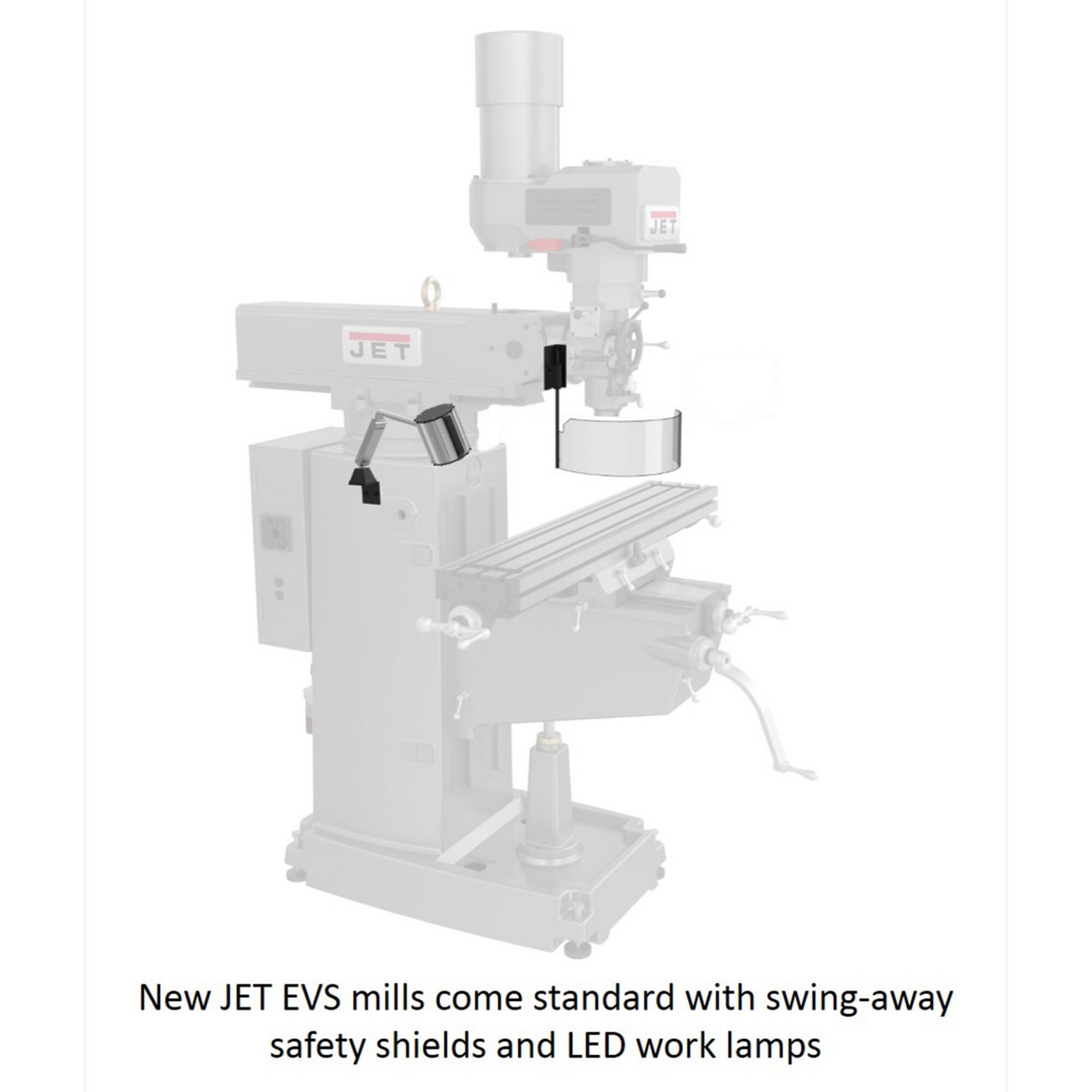 JET, Milling Machine, Horsepower 3 HP, Volts 230 Model# JTM-949EVS/230 ...