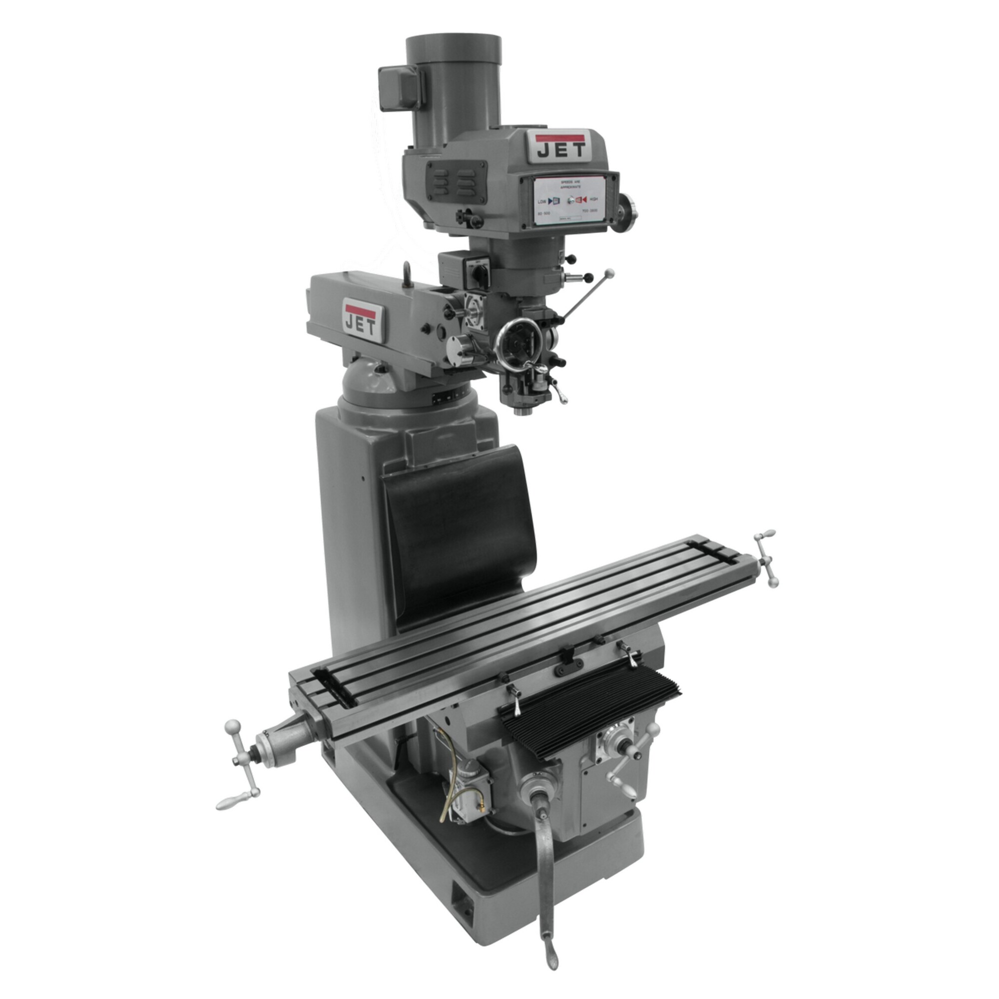 JET, Milling Machine, Horsepower 3 HP, Volts 230 Model# JTM-1050EVS2 ...