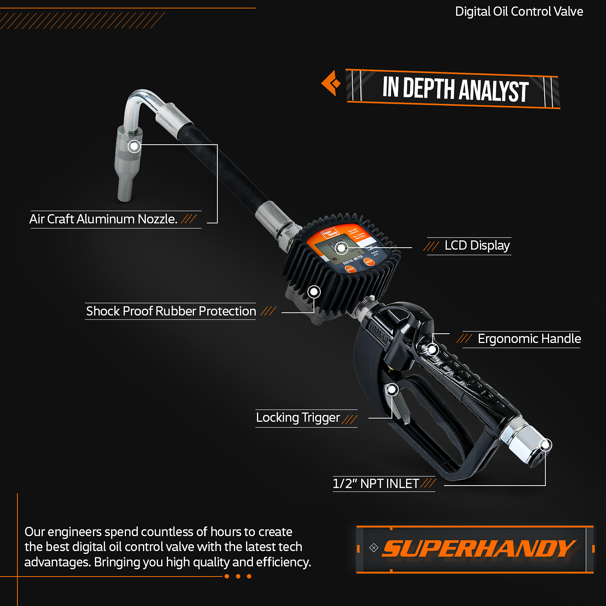 SuperHandy, Digital Oil Dispenser, Flow Rate 10 GPM, Model# TRI-GUL009 ...