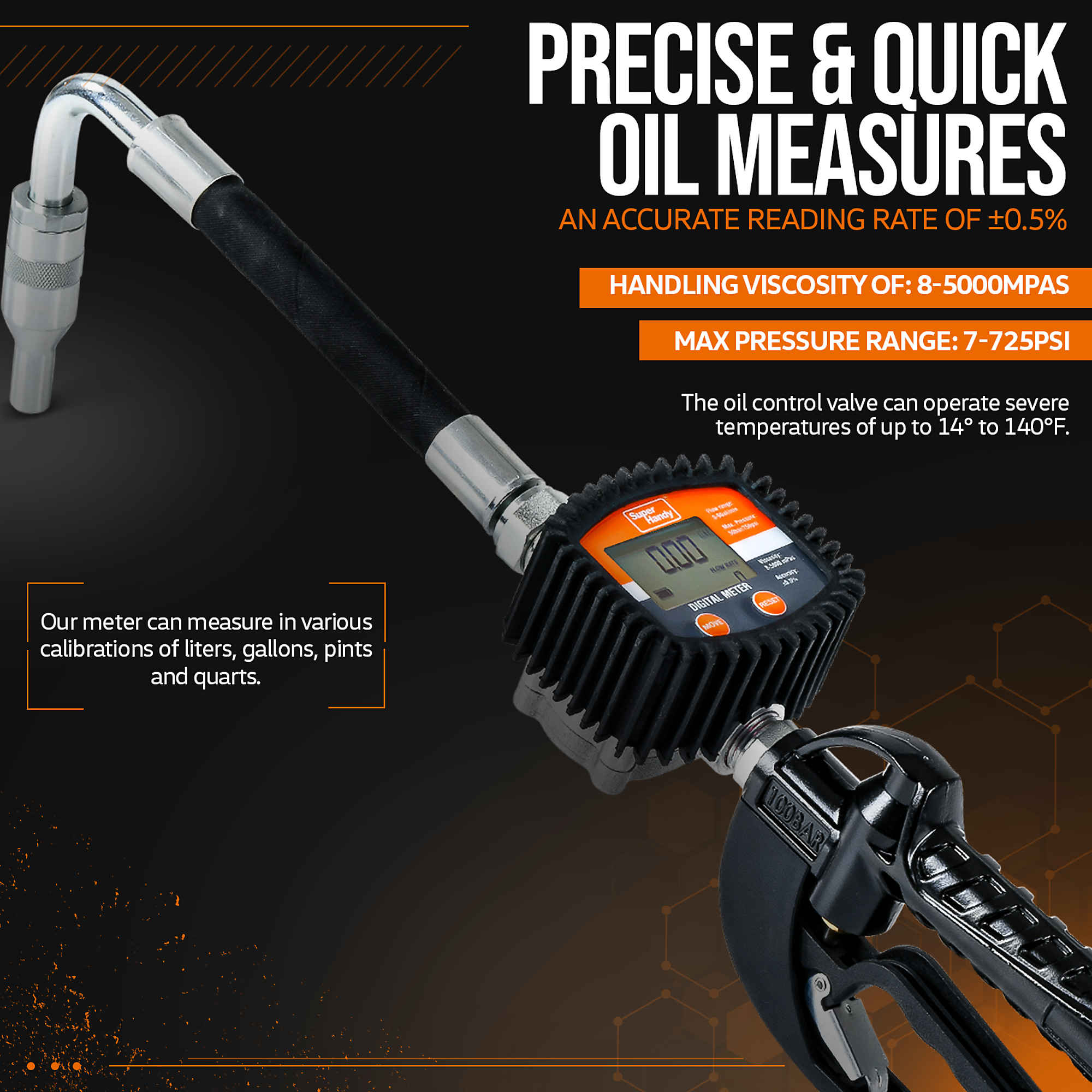 SuperHandy, Digital Oil Dispenser, Flow Rate 10 GPM, Model# TRI-GUL009 ...