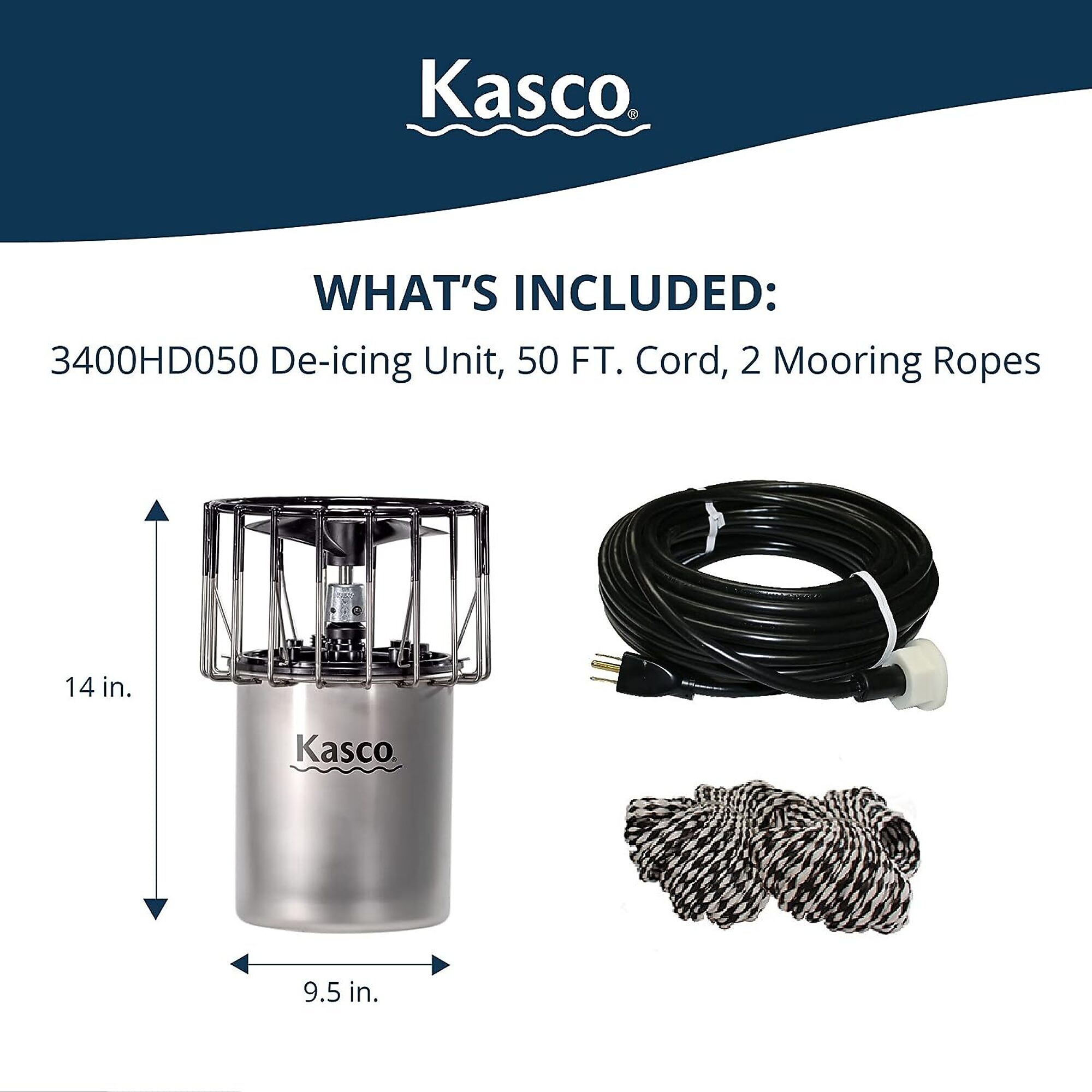 Kasco, De-icer Single for Pond and Lake Bubbler 240V, Volts 240 Power ...