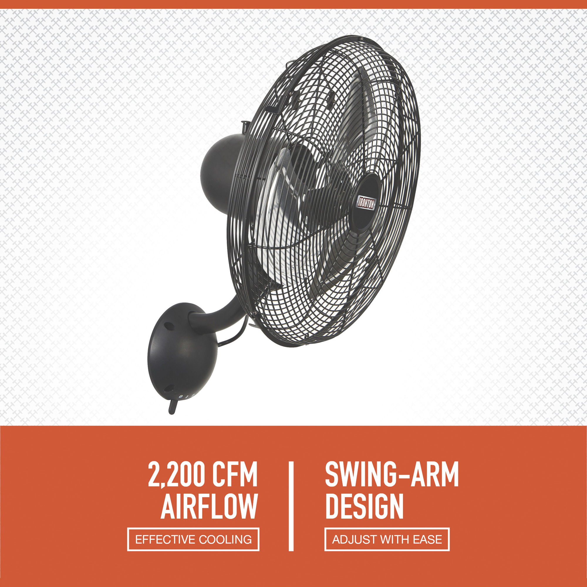 Ironton Oscillating Wall-Mount Garage Fan, 14in., 2200 CFM | Northern Tool