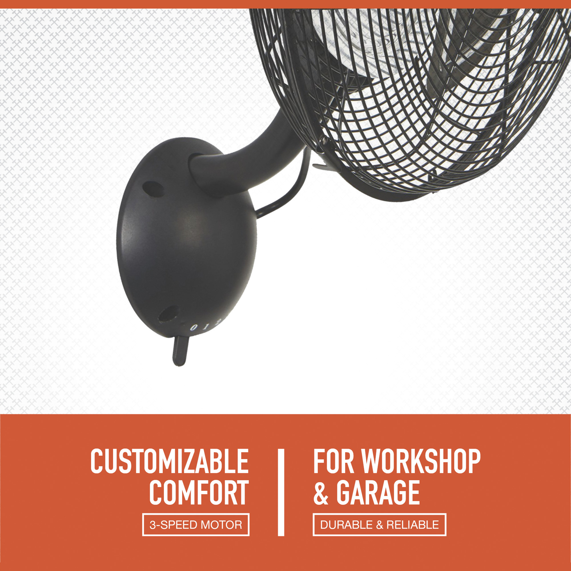 Ironton Oscillating Wall-Mount Garage Fan, 14in., 2200 CFM | Northern Tool