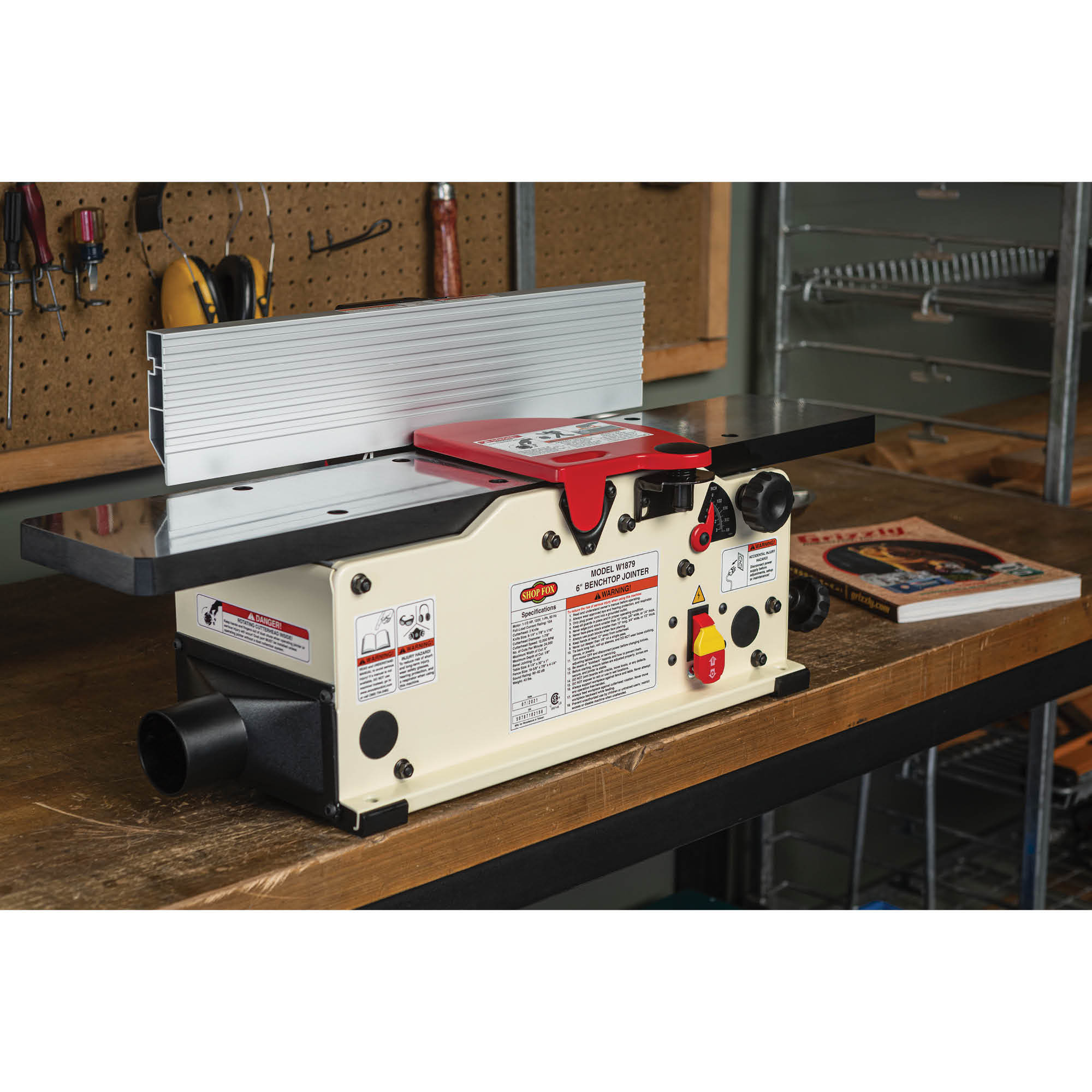 Shop Fox, 6in. Benchtop Jointer with Straight Knives, Model# W1879 ...