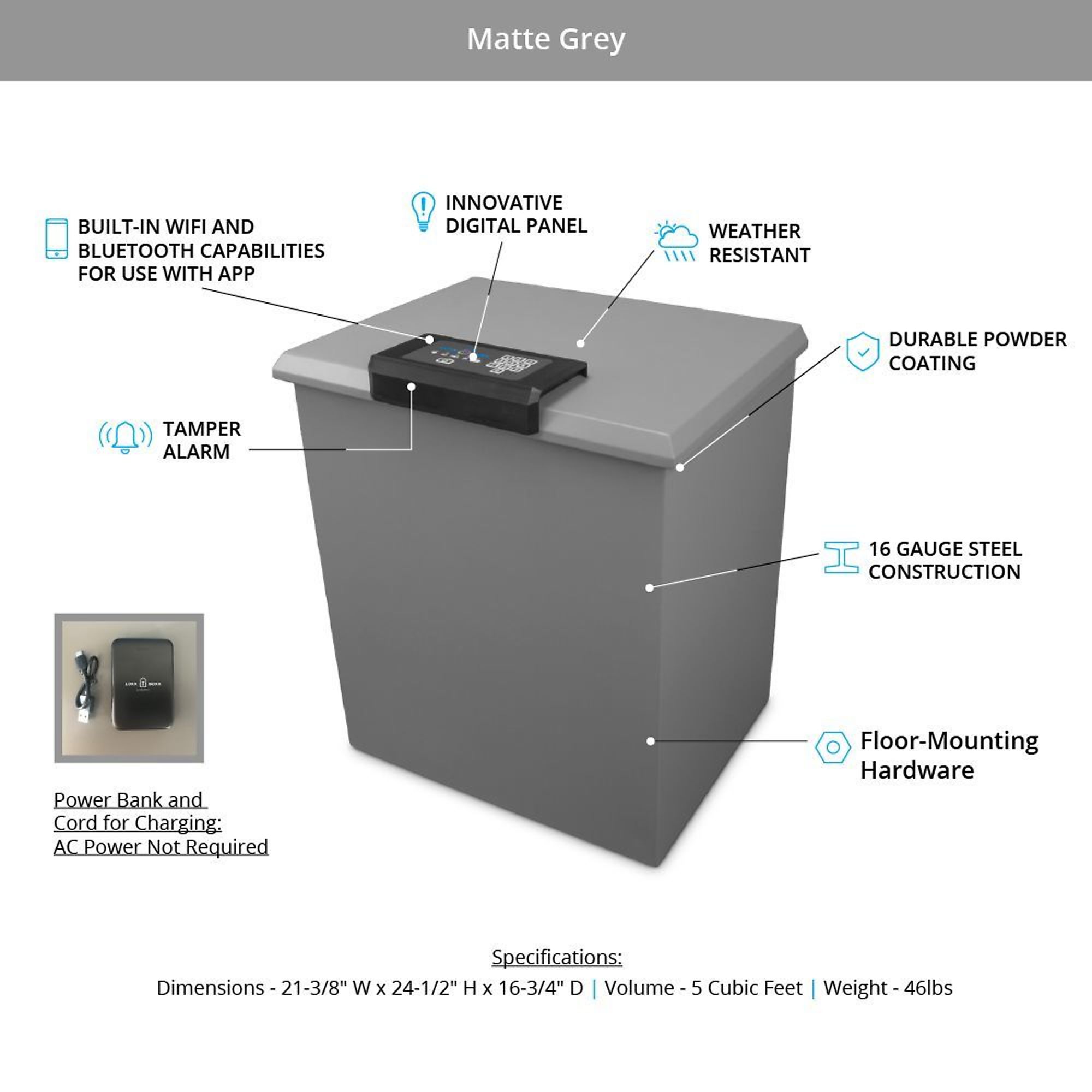 LOXX BOXX LLC, LTE Wi-Fi Smart Package Locker w/ Solar Charger, Height ...