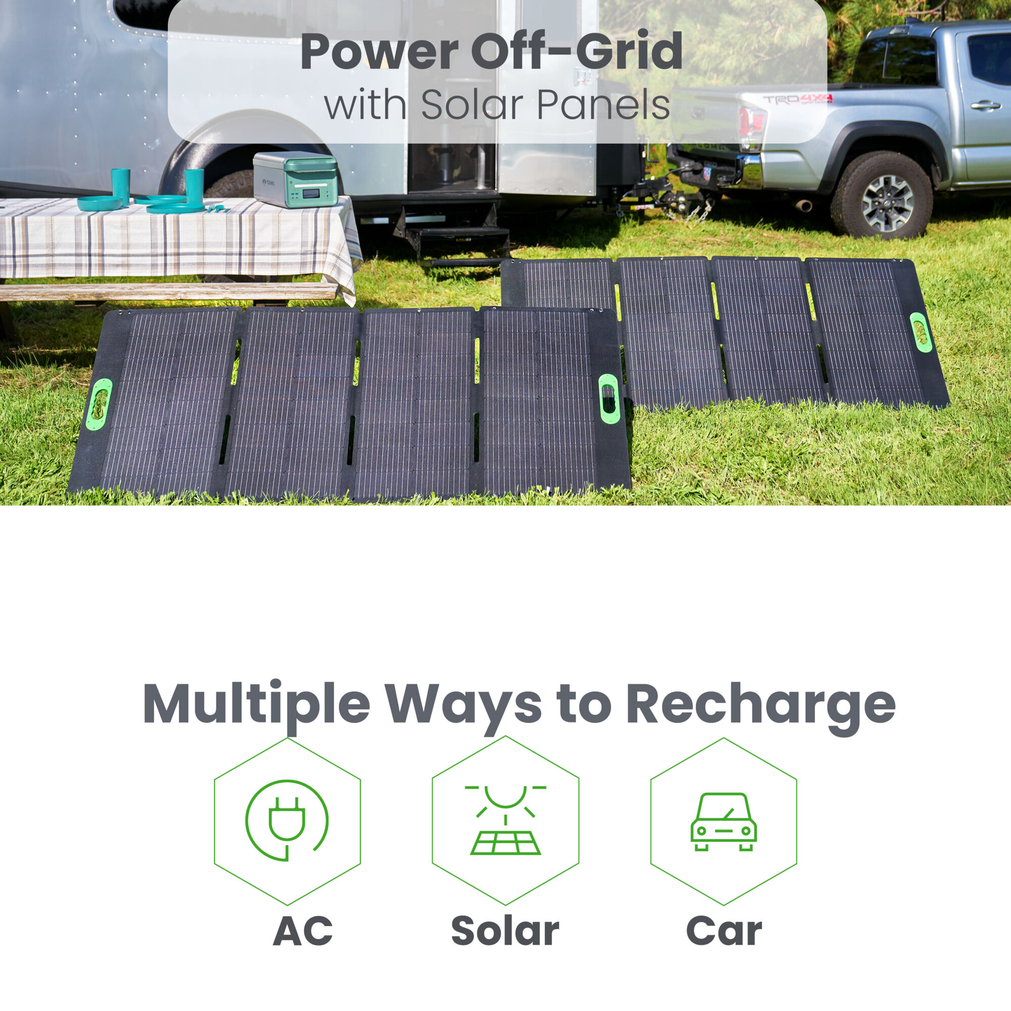 Yoshino, SS Portable Solar Generator 4000W + (2)200W Panels, Running ...