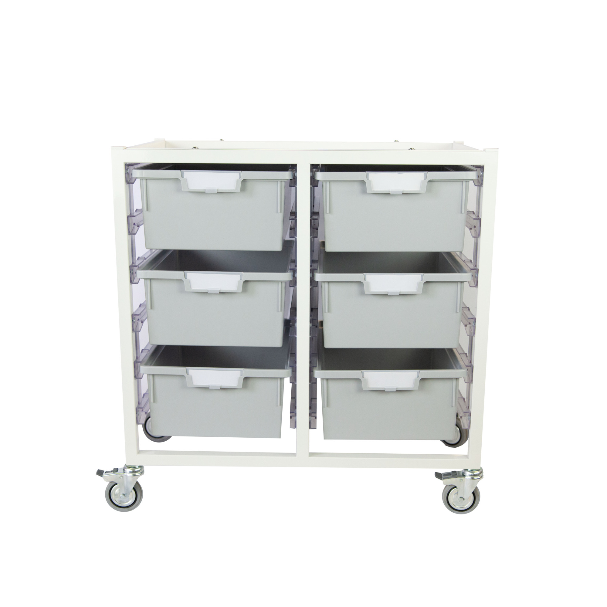 Certwood, Swift Cart Slim-White with 6 Gray Trays, Included (qty.) 1 ...