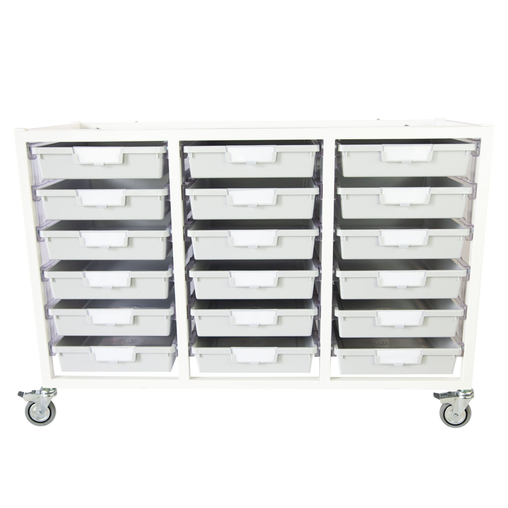 Certwood, Swift Cart Slim-White with 18 Gray Trays, Included (qty.) 1 ...