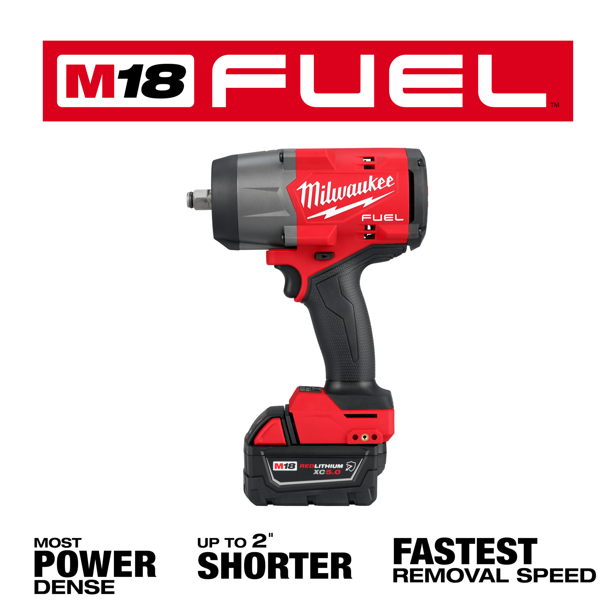 Milwaukee M18 High Torque Impact Wrench with Friction Ring Kit, Drive ...