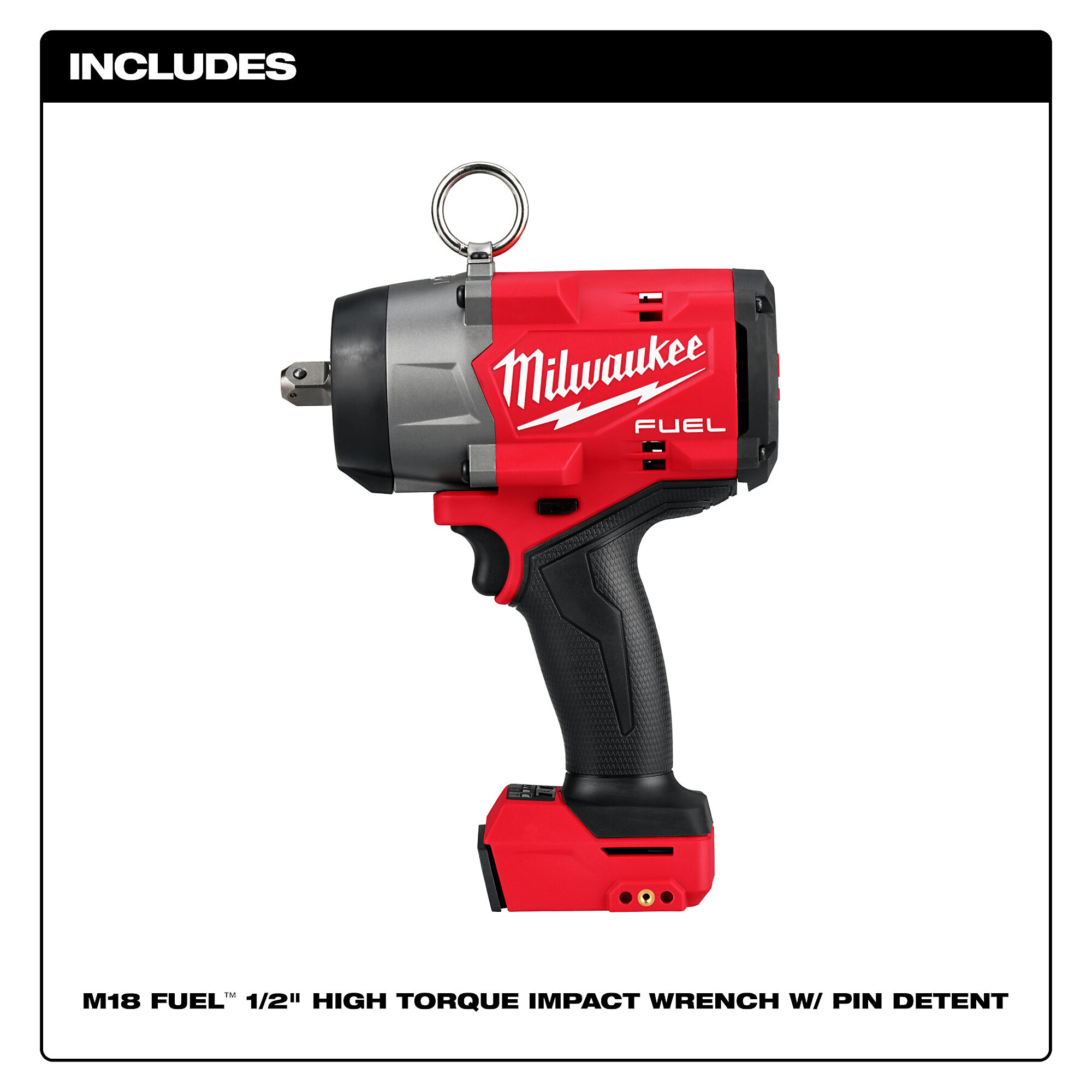 Milwaukee, M18 FUEL 1/2in. High Torque Impact Wrench PinDetent, Drive ...