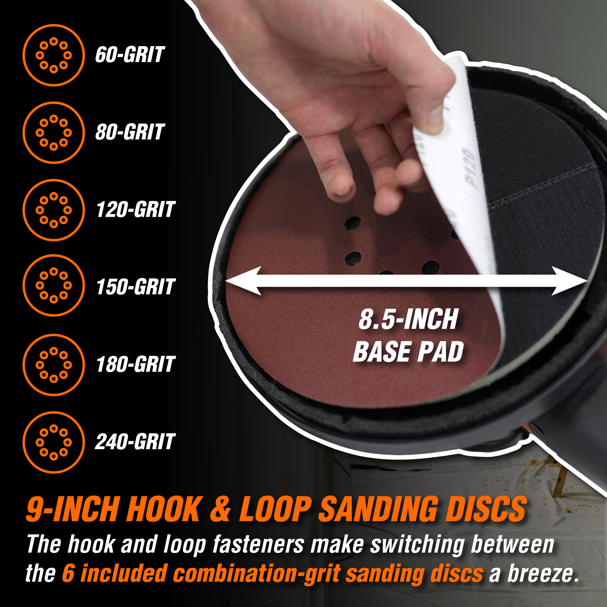 WEN Variable Speed Drywall Sander - 5 Amps, 9in. Pad, 1500 OPM Max Speed, Model# 6369 | Northern ...