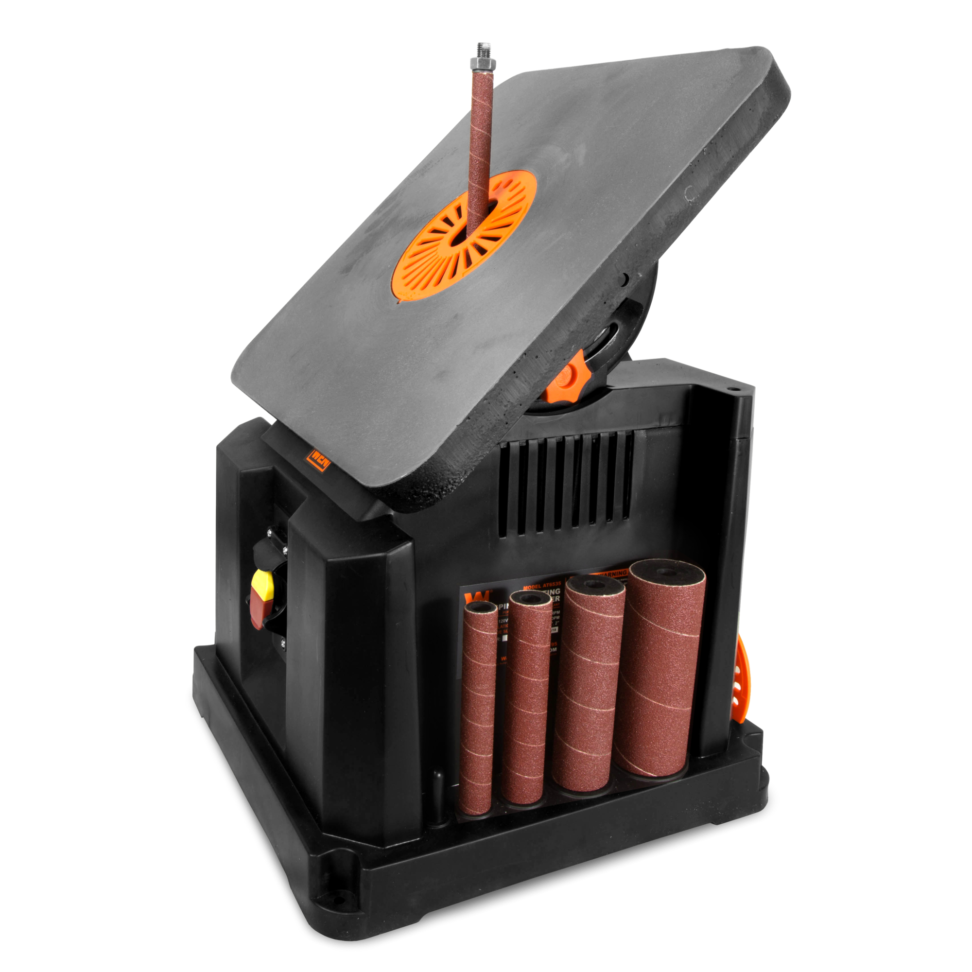 WEN Oscillating Spindle Sander - 3.5 Amps, 2000 OPM, 14.5in. x 14.5in ...