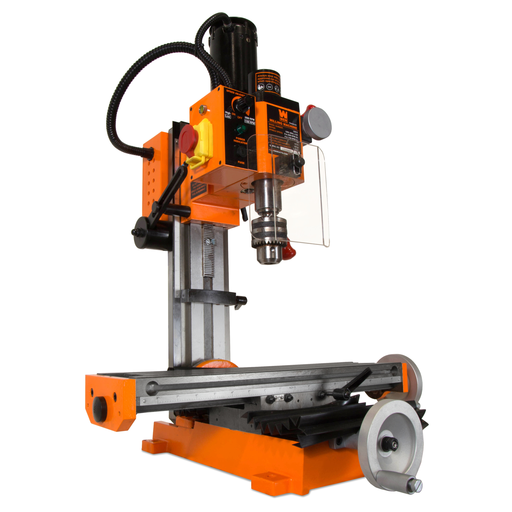 WEN, 4.5A Variable Speed Compact Metal Milling Machine, Horsepower 0.75 ...