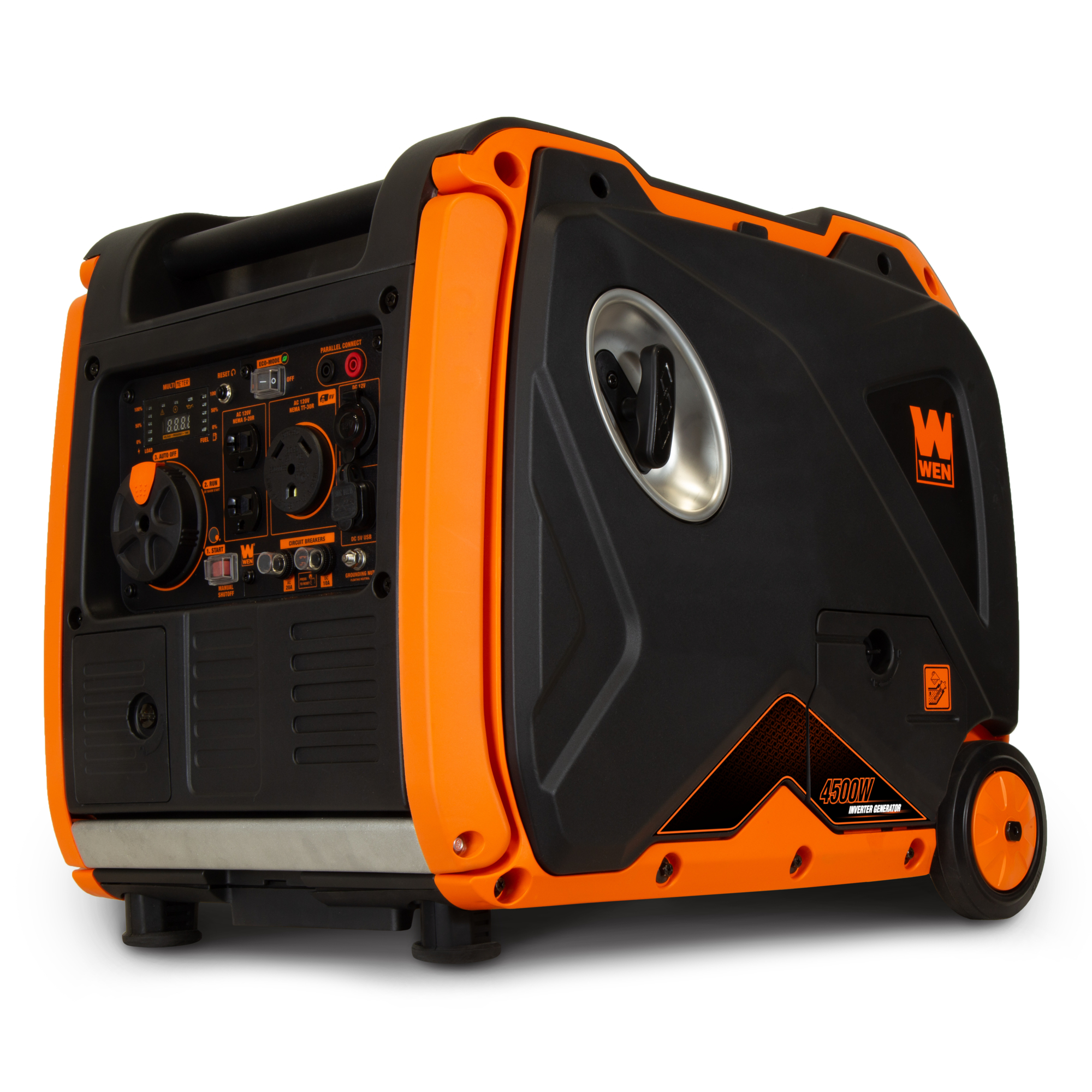 WEN, 4500W Inverter Electric Start Generator, Surge Watts 4500 Rated ...
