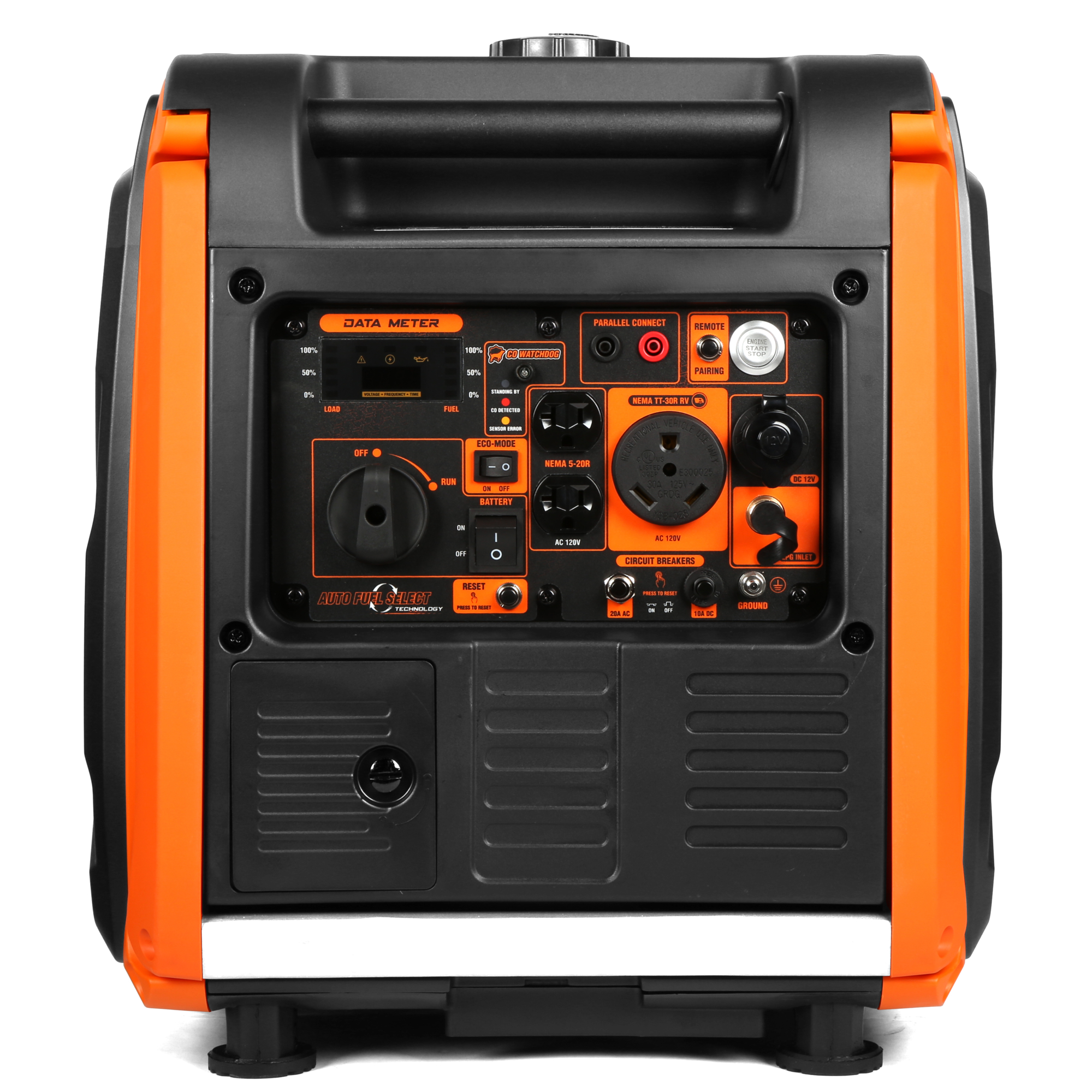 WEN, 4500W Dual Fuel Inverter Generator, CO Sensor, Surge Watts 4500 ...