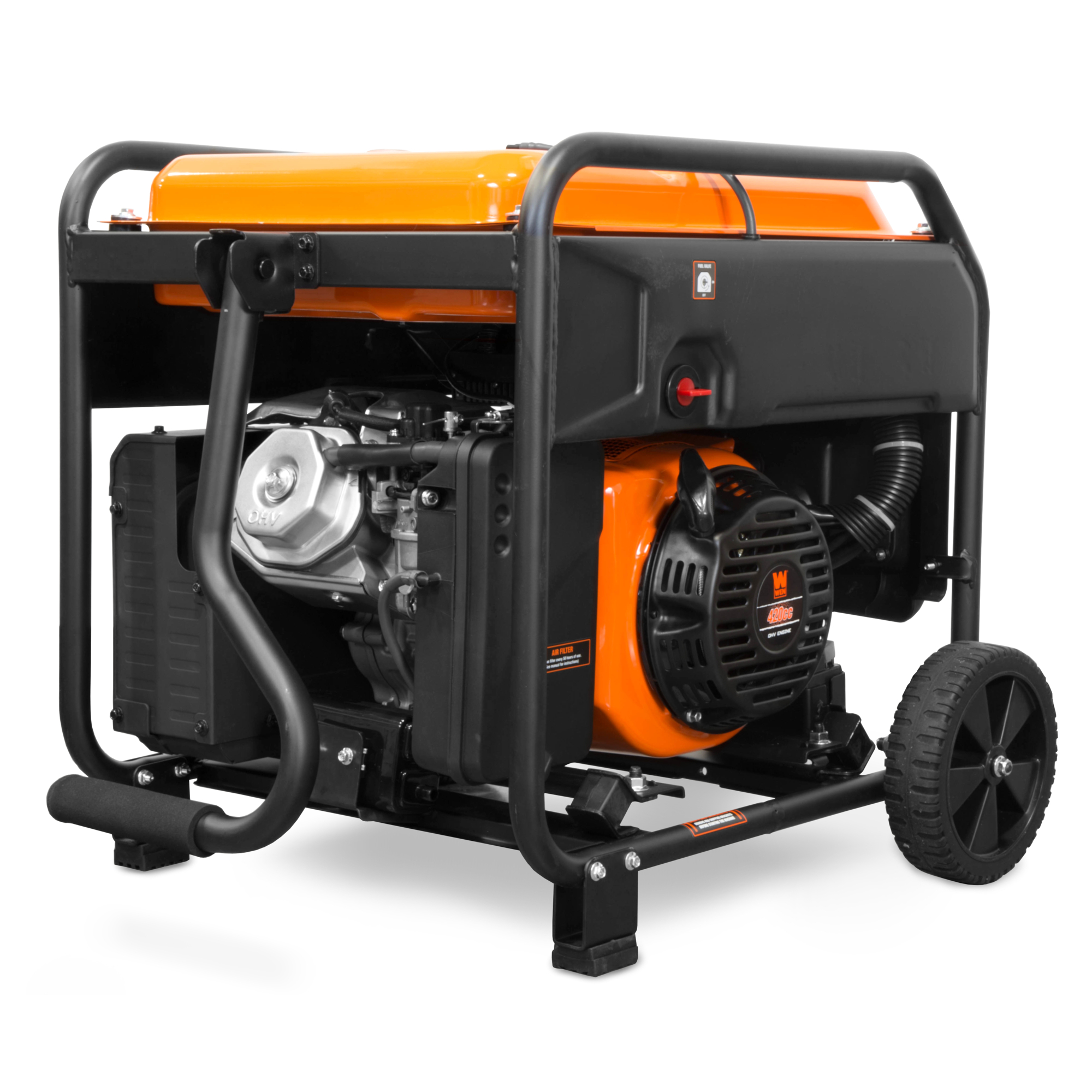 WEN, 8750W Electric Start Open Frame Inverter Generator, Surge Watts ...