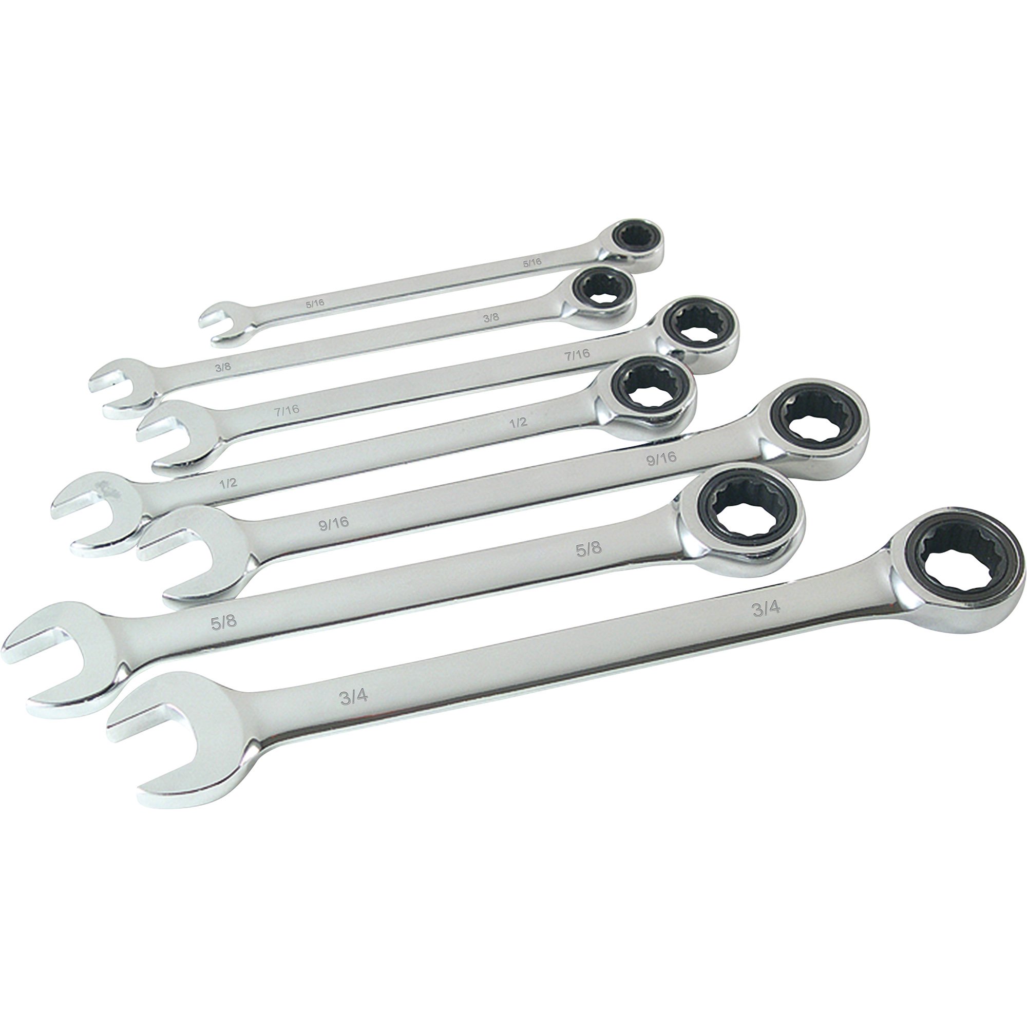 Ironton SAE Ratcheting Wrench Set — 7-Pc. | Northern Tool