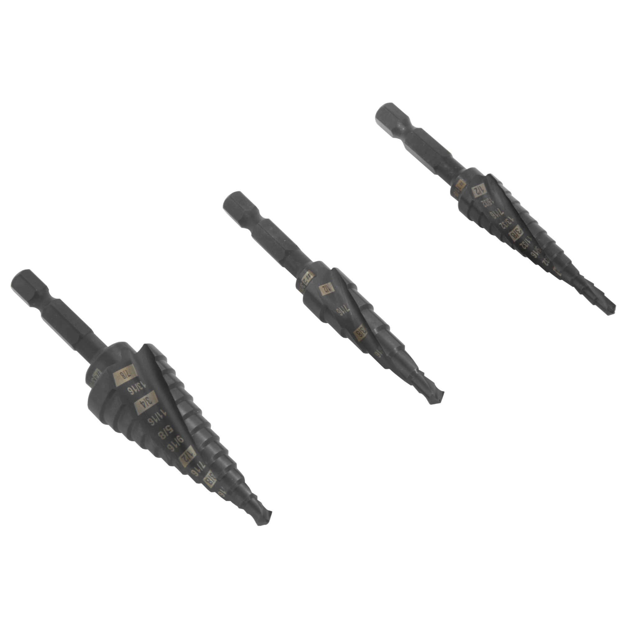 WEN, 3-Piece Impact-Duty Titanium Step Drill Bit Set, Included (qty.) 3 Model# DB124X | Northern ...