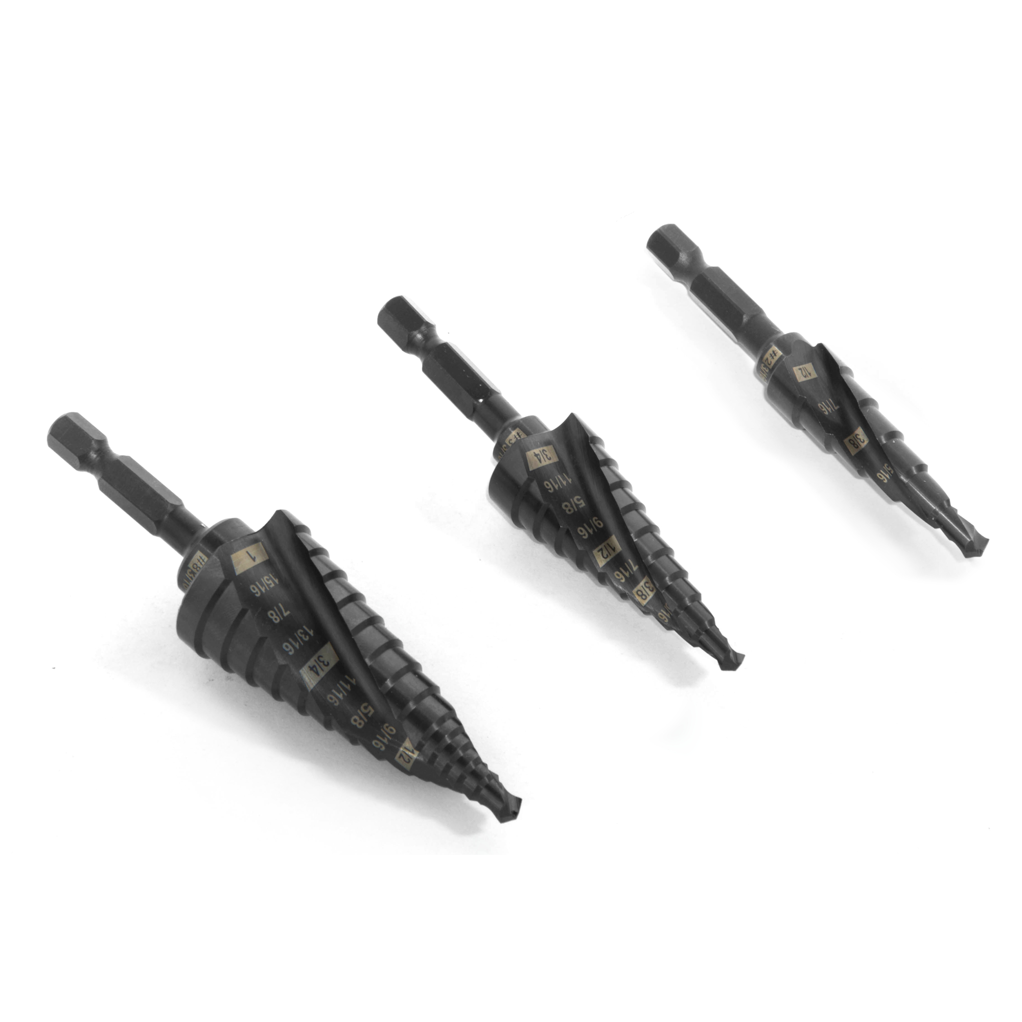 WEN, 3-Piece Impact-Duty Titanium Step Drill Bit Set, Included (qty.) 3 ...