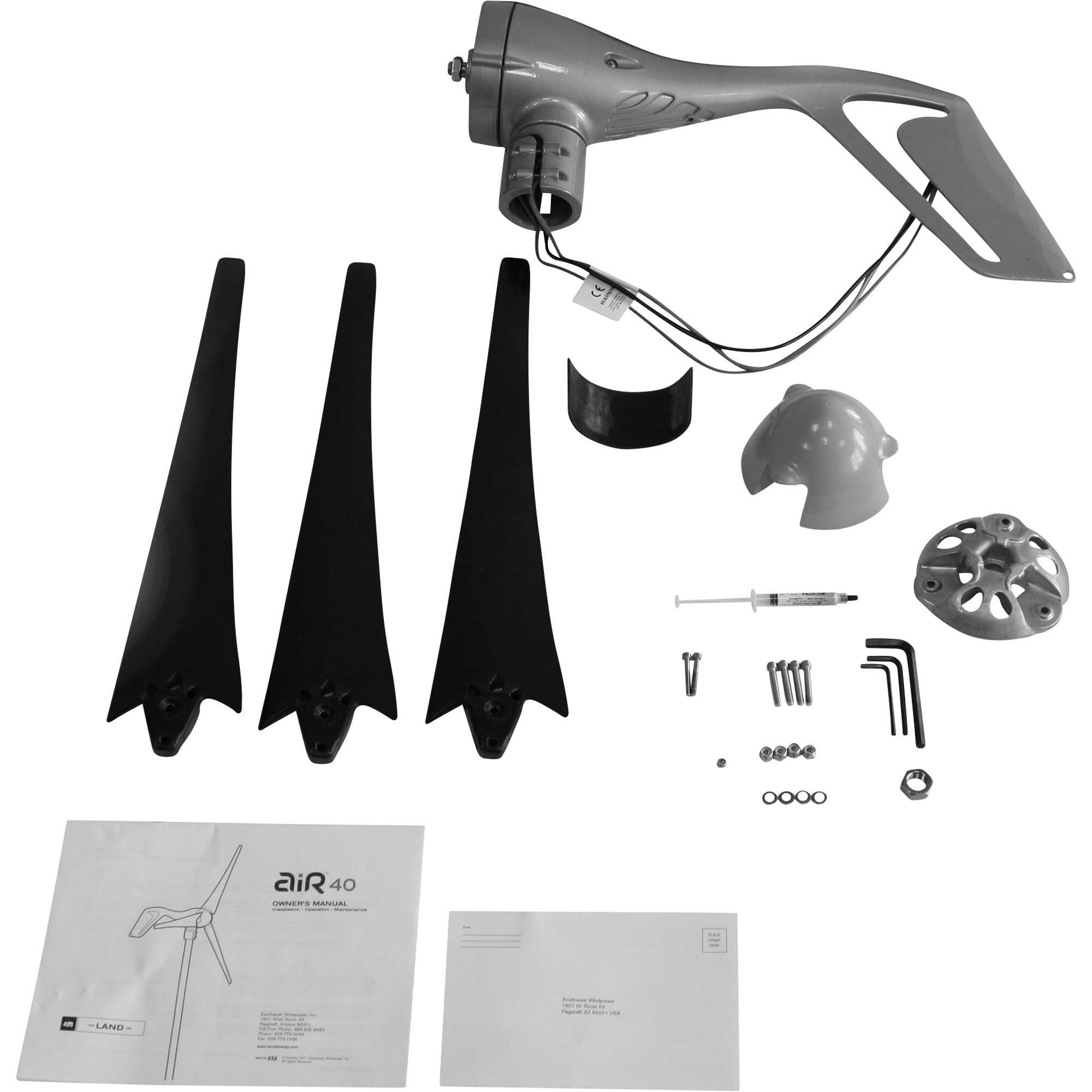Primus Wind Power Air 40 Wind Turbine and Control Panel Kit — 48 Volts, Model# 1-AR40CP-KIT-48 ...