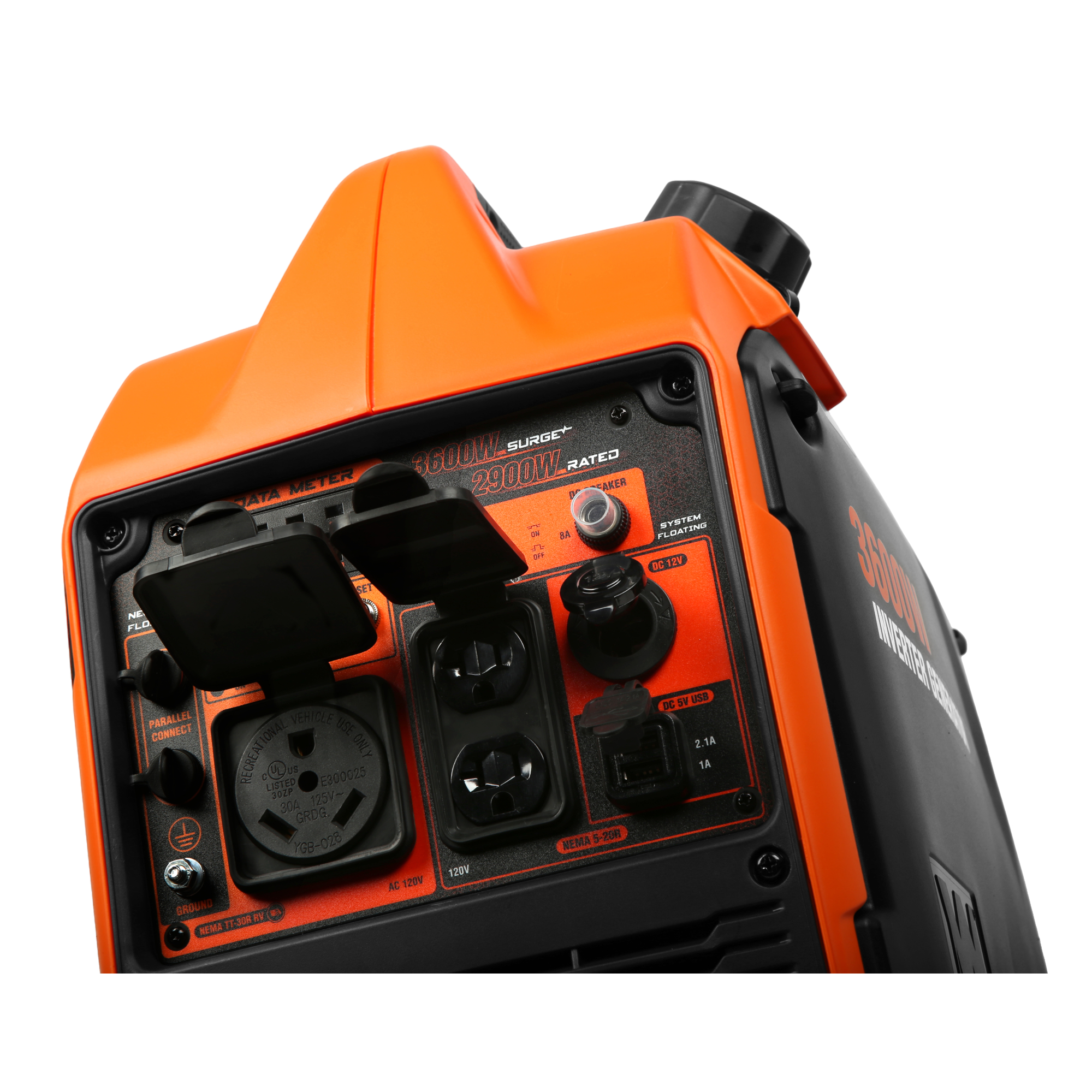 WEN RV-Ready Inverter Generator, 3600 Surge Watts, 2900 Rated Watts ...