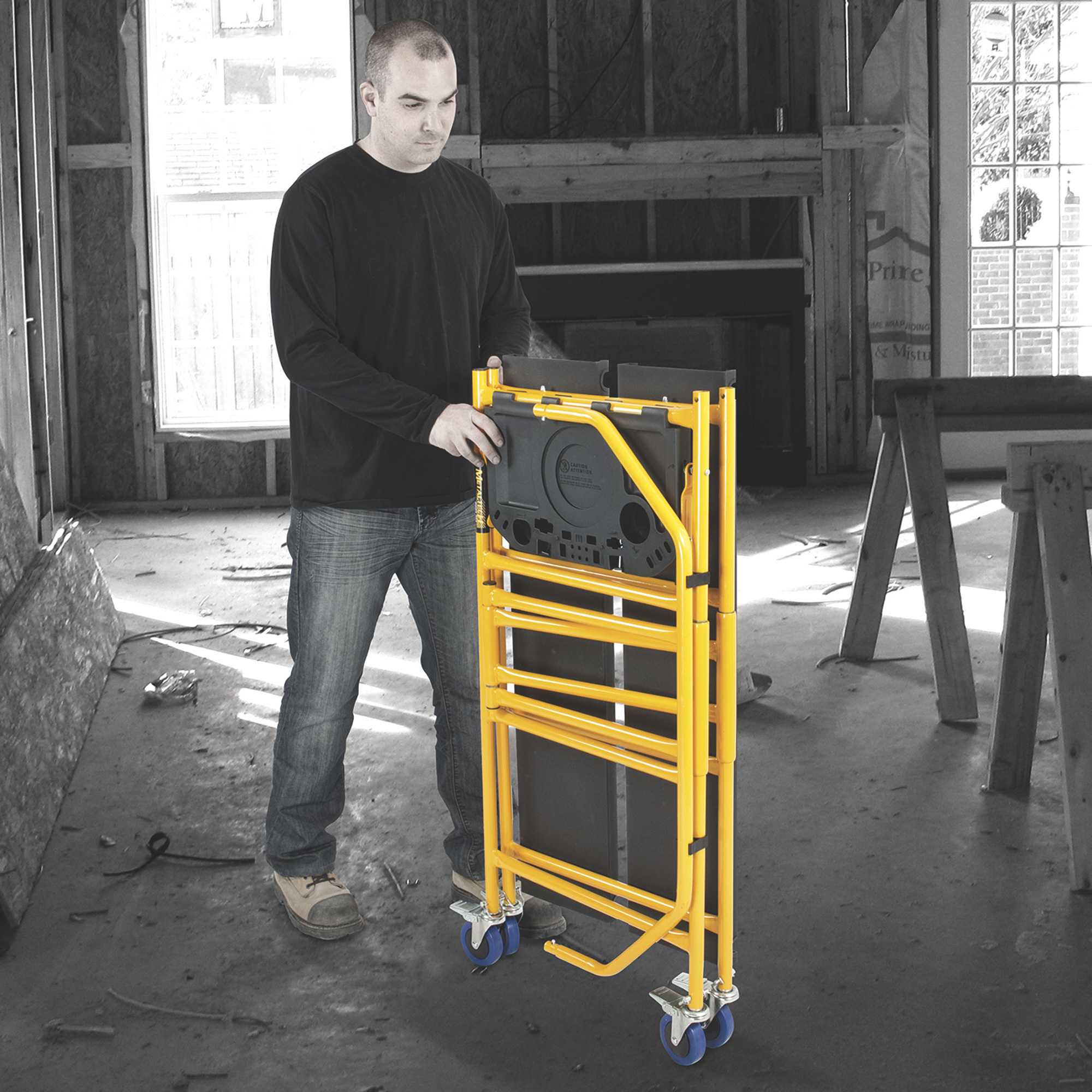 Metaltech Jobsite Series 4ft. Folding Scaffold, 500-Lb. Capacity, Model ...
