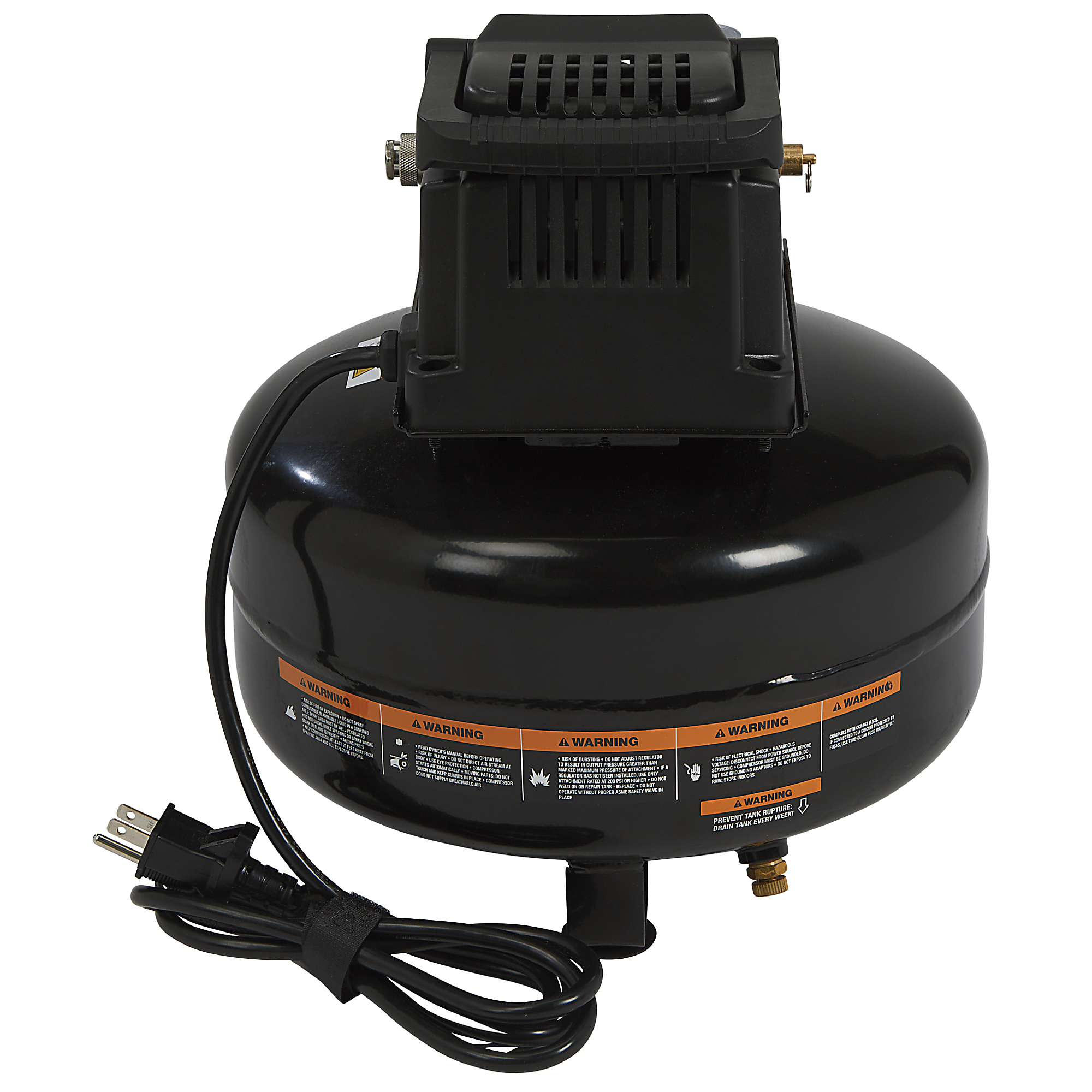 Ironton Oil-Free Pancake Air Compressor, 0.3 HP, 3 Gallons, 110 PSI ...