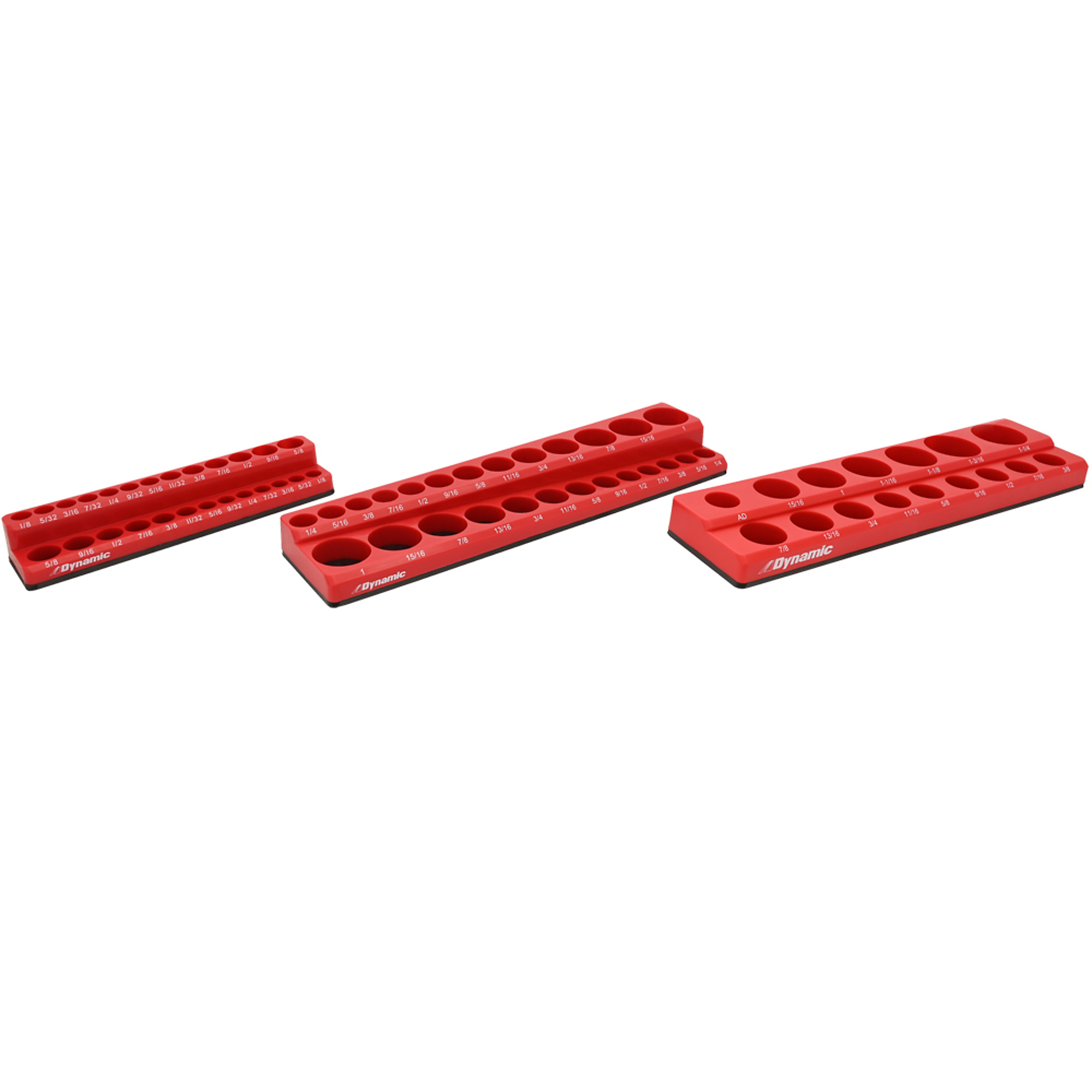 Dynamic Tools, 3 Piece SAE Magnetic Socket Organizer Set, Drive Size ...