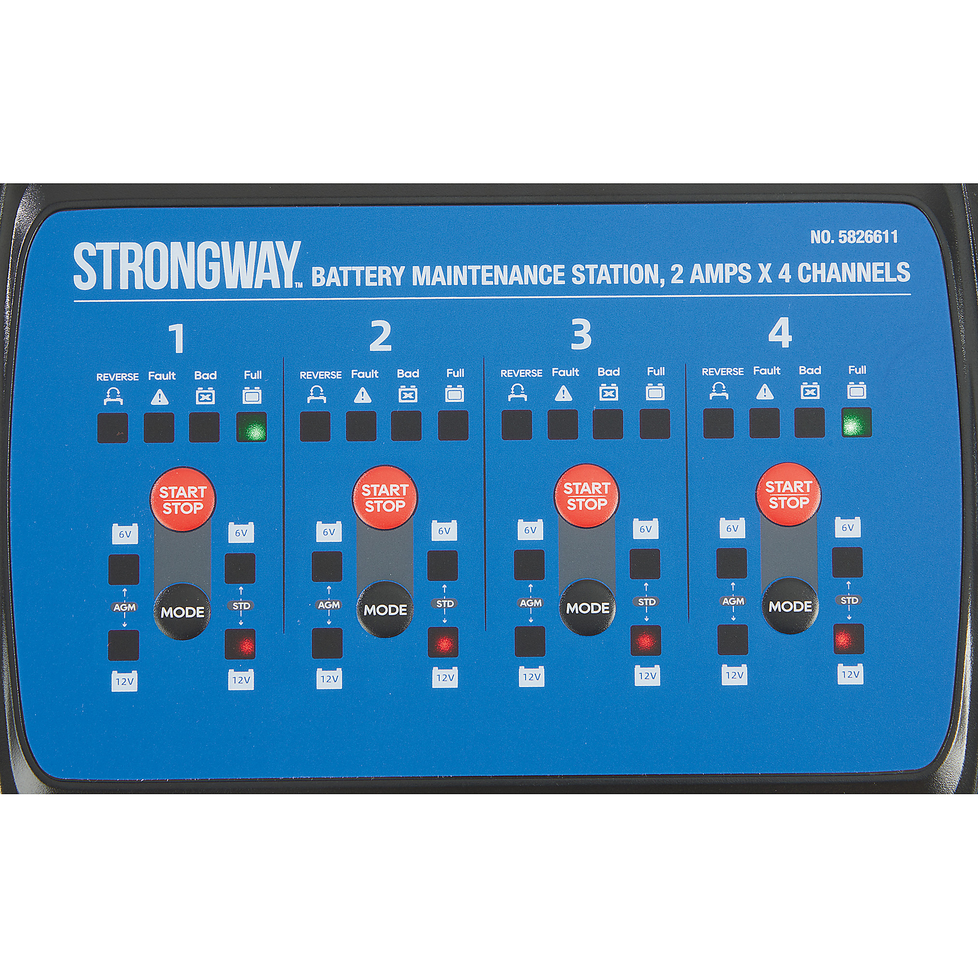 Strongway 6/12 Volt 4-Bank Smart Charger | Northern Tool