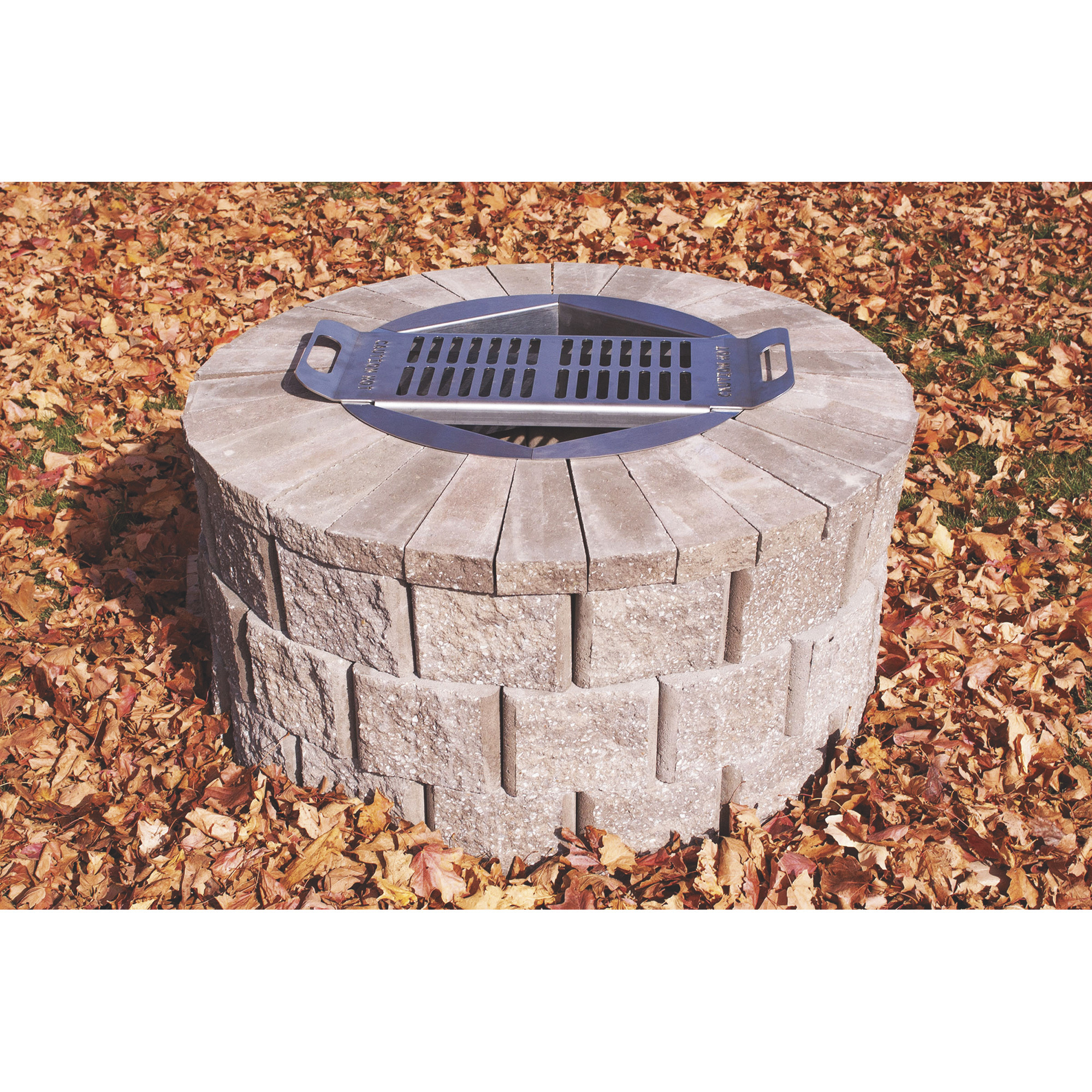 Pilot Rock Stainless Steel Hexagonal Fire Pit Ring with Cooking Grate ...