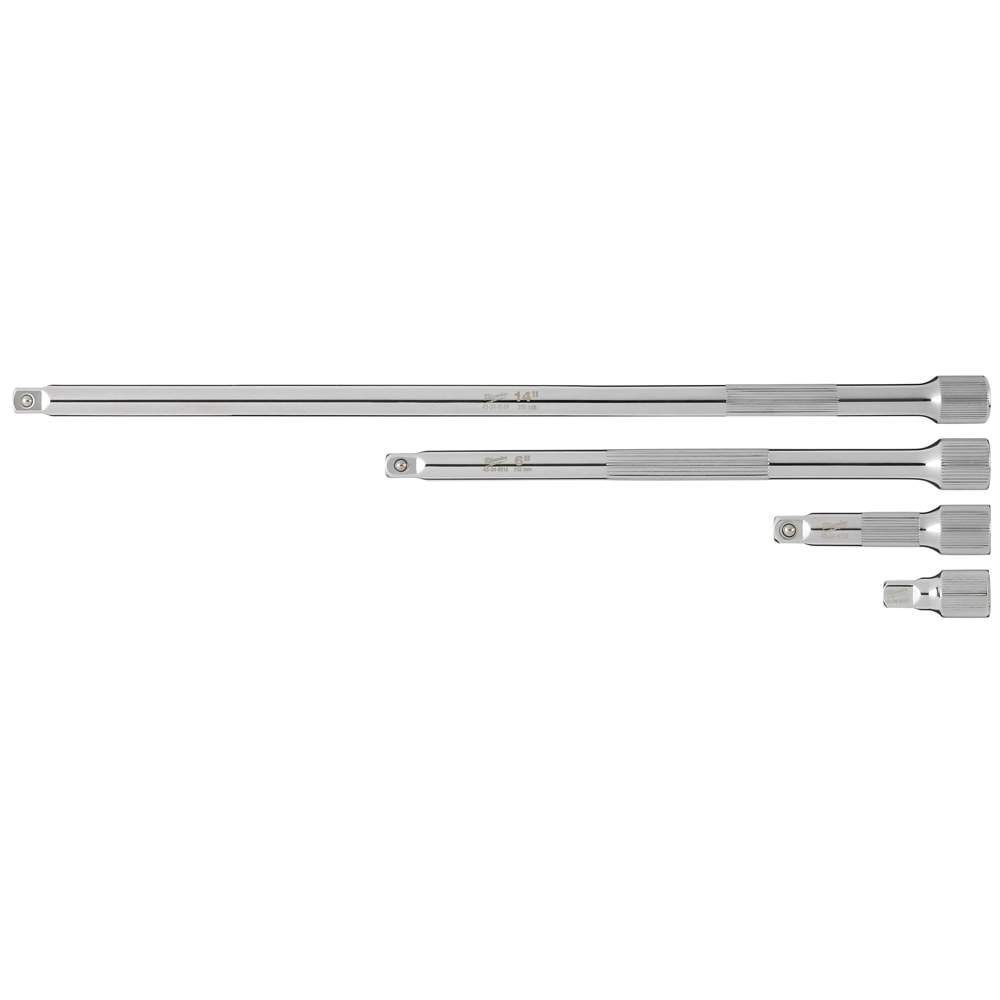 Milwaukee, 4pc 3/8” Drive Extension Set, Pieces (qty.) 4 Model# 48-22 ...