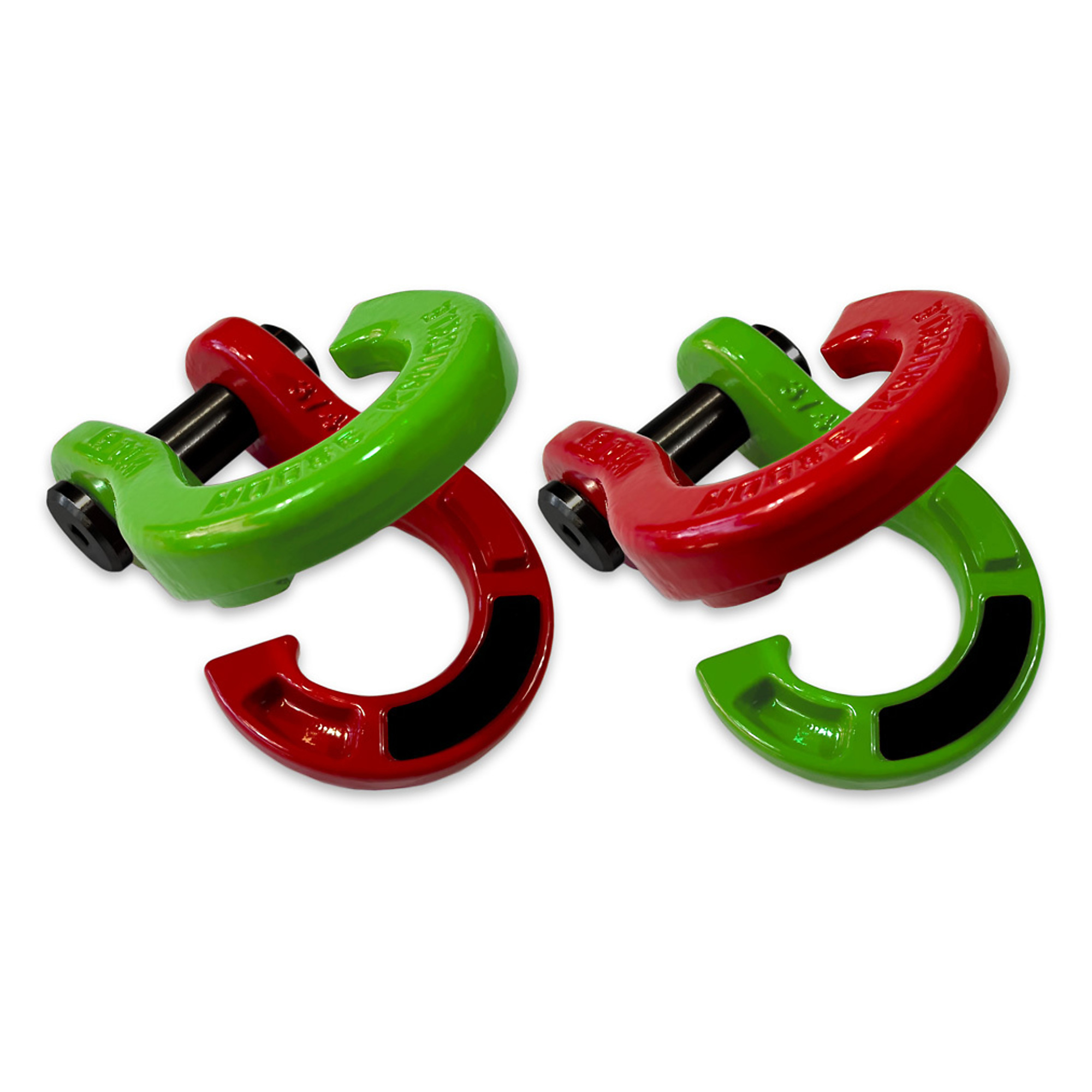 Moose Knuckle Offroad, 3/4 Jowl Split Shackle Sublime Green / Flame Red ...