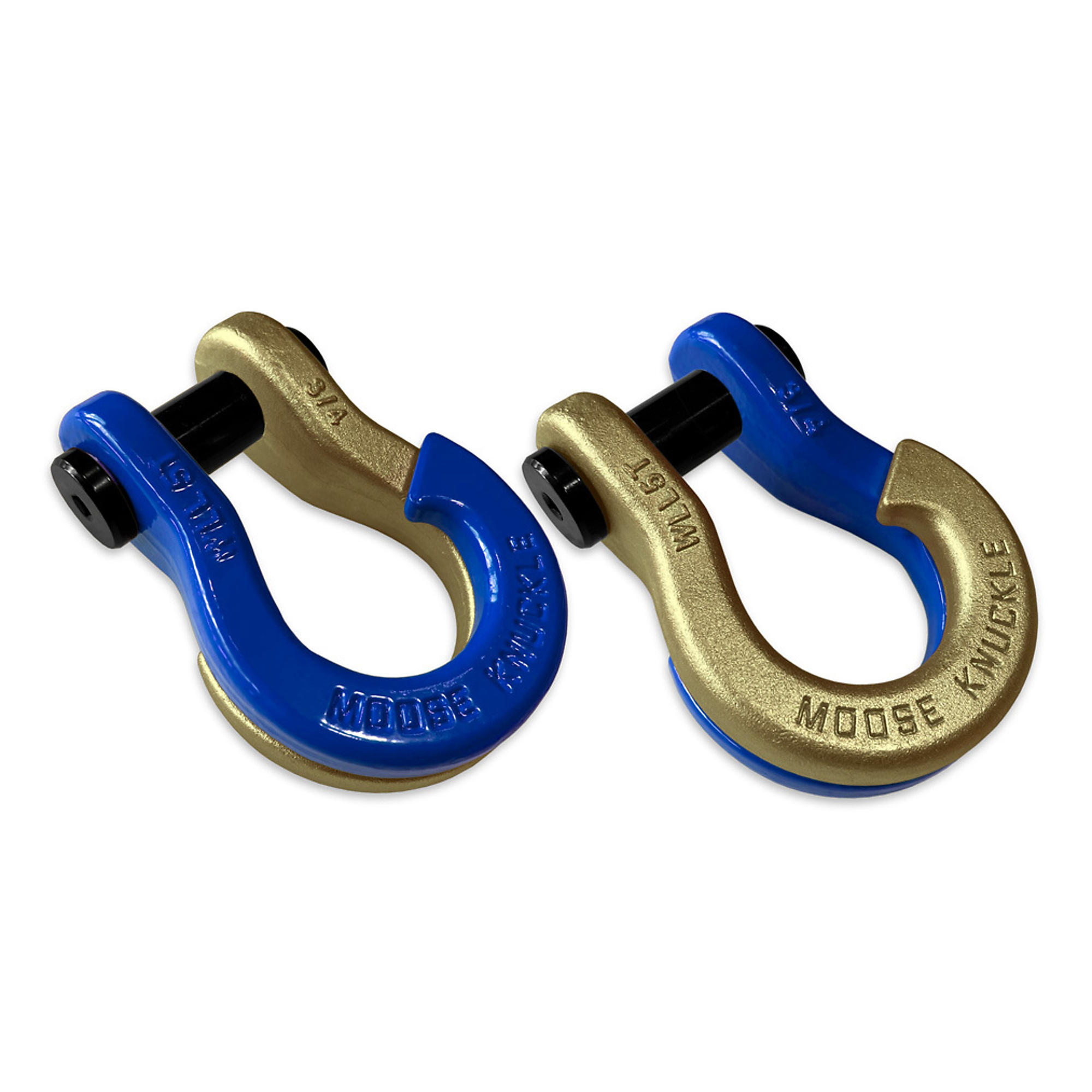 Moose Knuckle Offroad, 3/4 Jowl Split Shackle Blue Balls / Brass ...