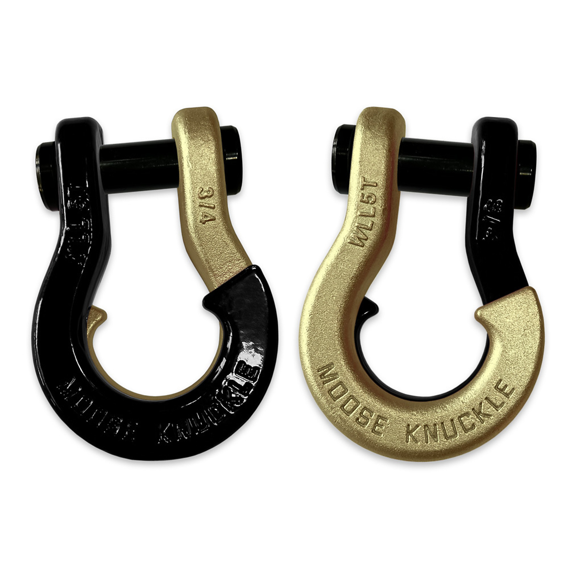 Moose Knuckle Offroad, 3/4 Jowl Split Shackle Black Hole / Brass ...