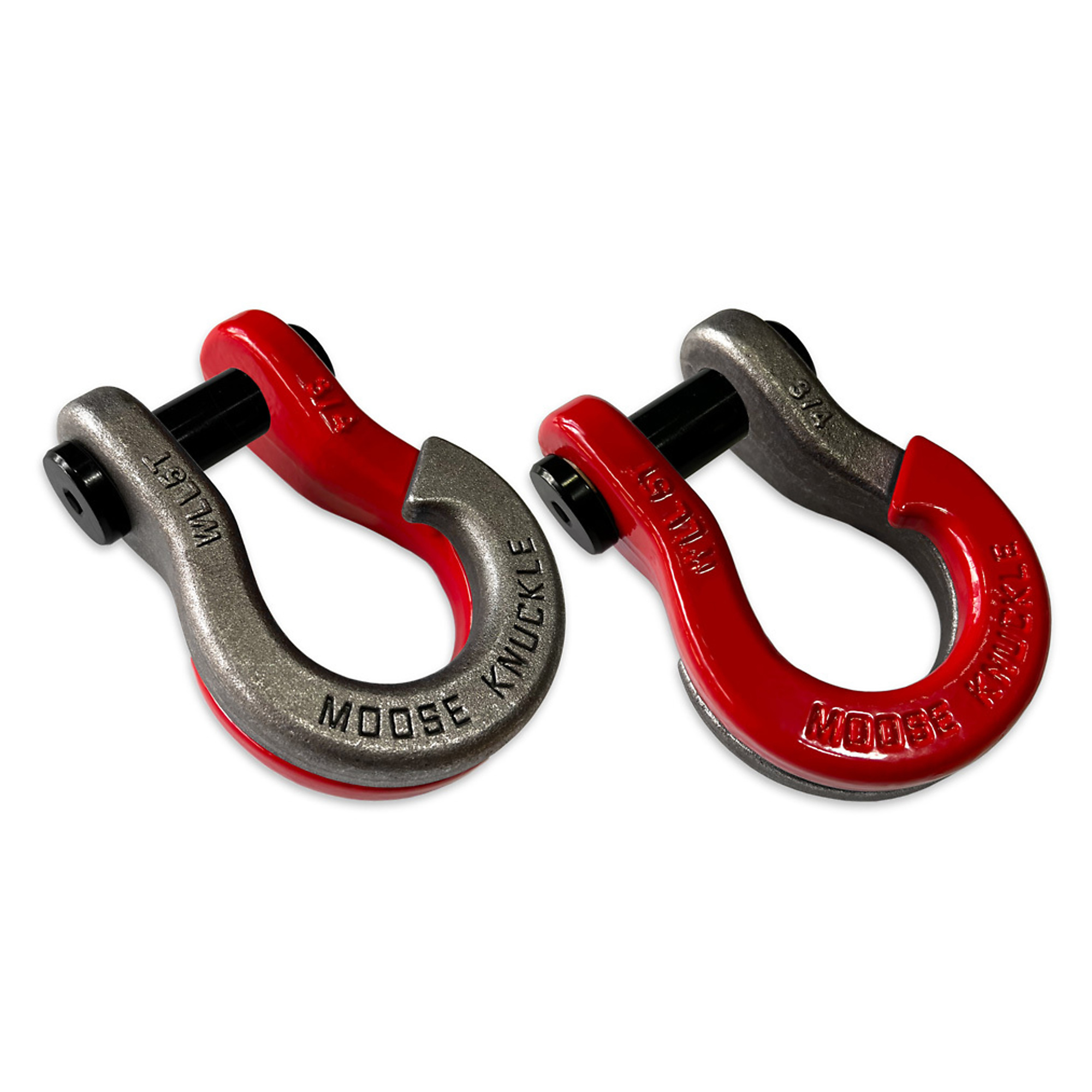 Moose Knuckle Offroad, 3/4 Jowl Split Shackle Raw Dog / Flame Red ...