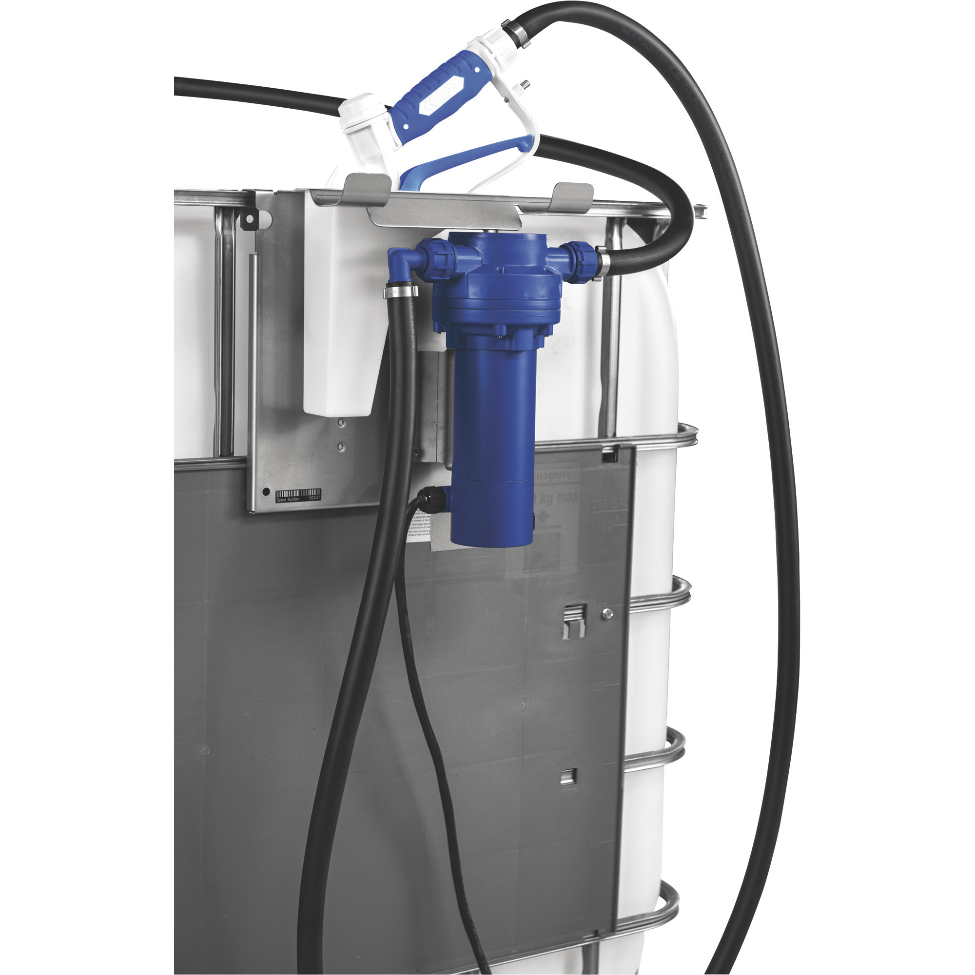 BlueDEF 120 Volt DEF Tote Pump System, 1/3 HP, 8-10 GPM, Poly Nozzle ...