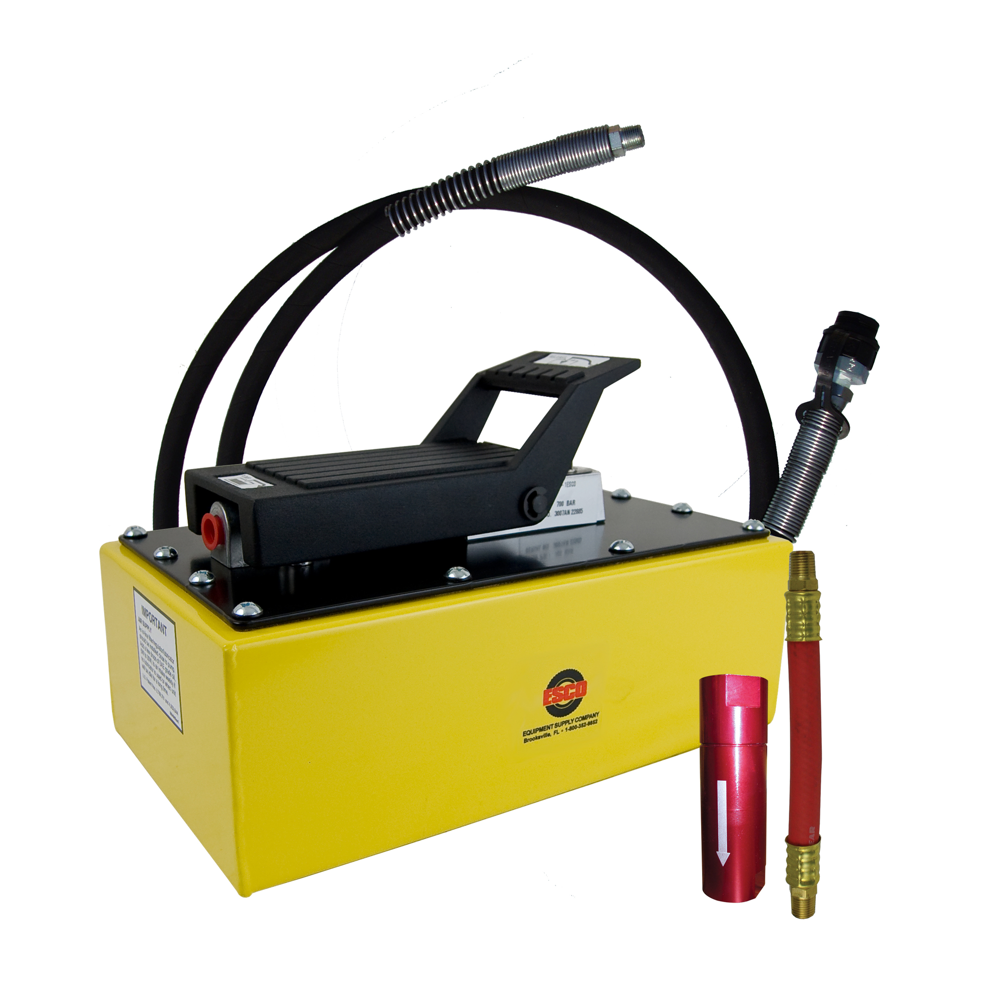 ESCO, 5 Quart Metal Reservior Air/Hyd Pump kit, Max. PSI 10000 Model ...