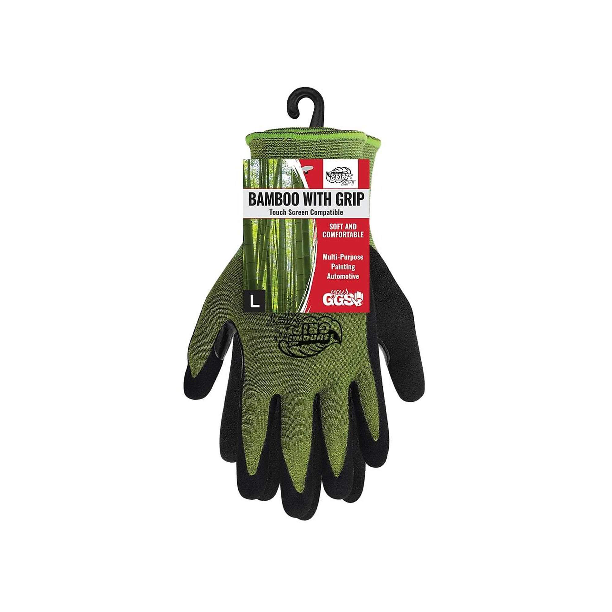 Global Glove Tsunami Grip®, Green Bamboo, Nitrile Coat, A1 Cut Resist Gloves - 12 Pairs, Size ...