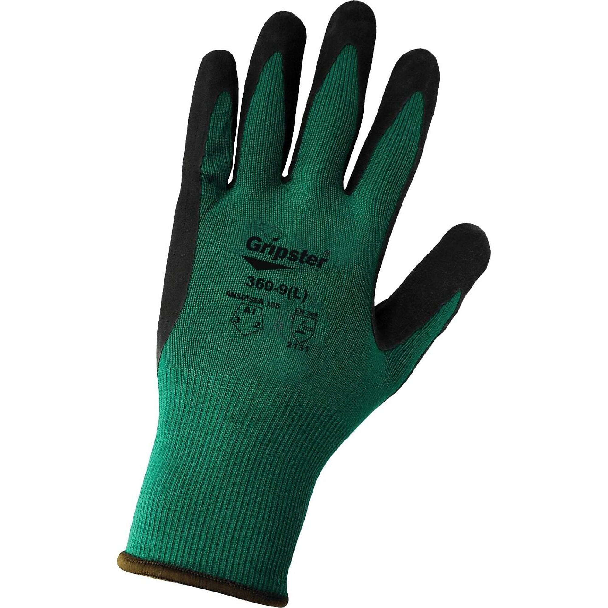 Global Glove Gripster®, 13ga Nylon, Rubber Coated, A1 Cut Resist ...