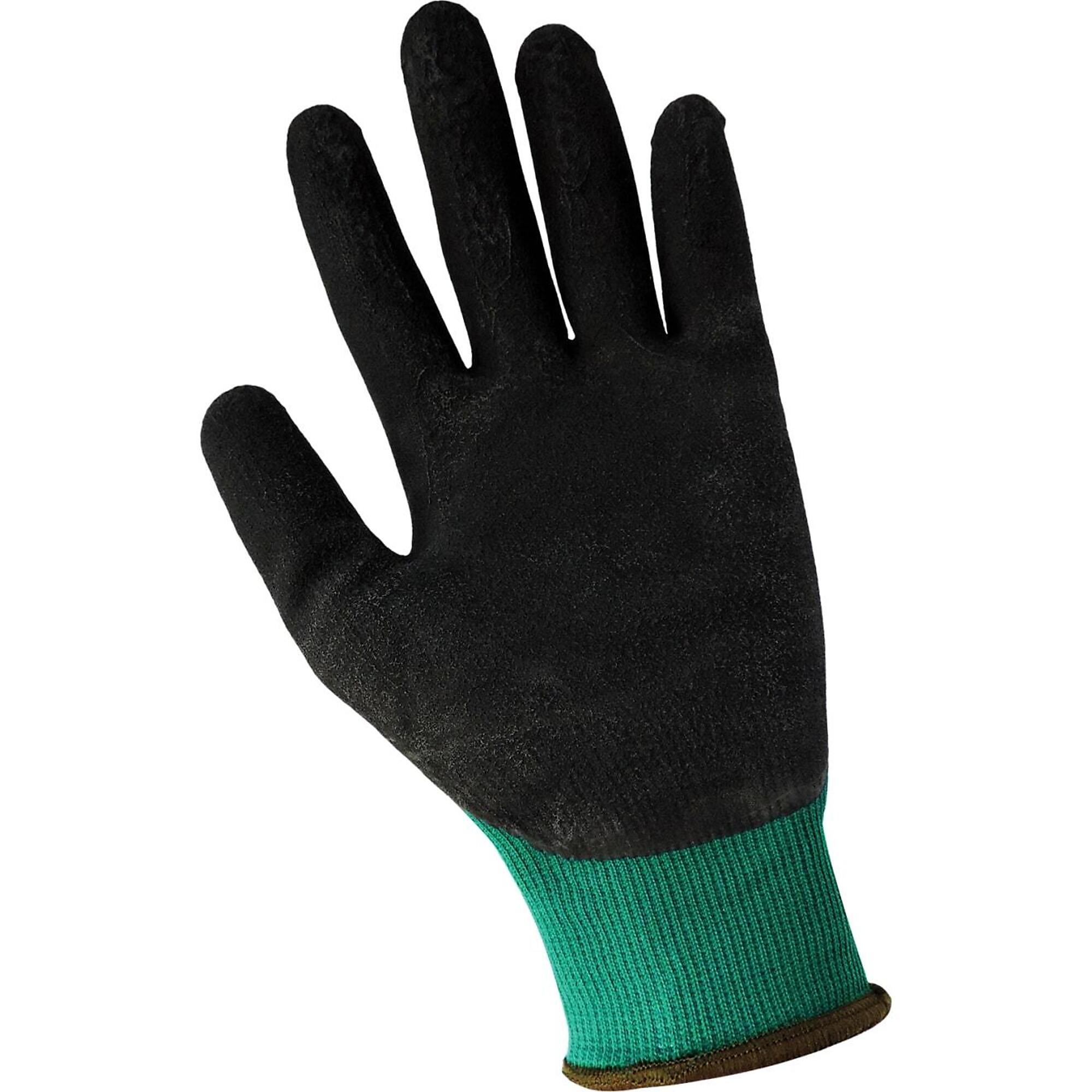 Global Glove Gripster®, 13ga Nylon, Rubber Coated, A1 Cut Resist, Gloves - 12 Pairs, Size M ...