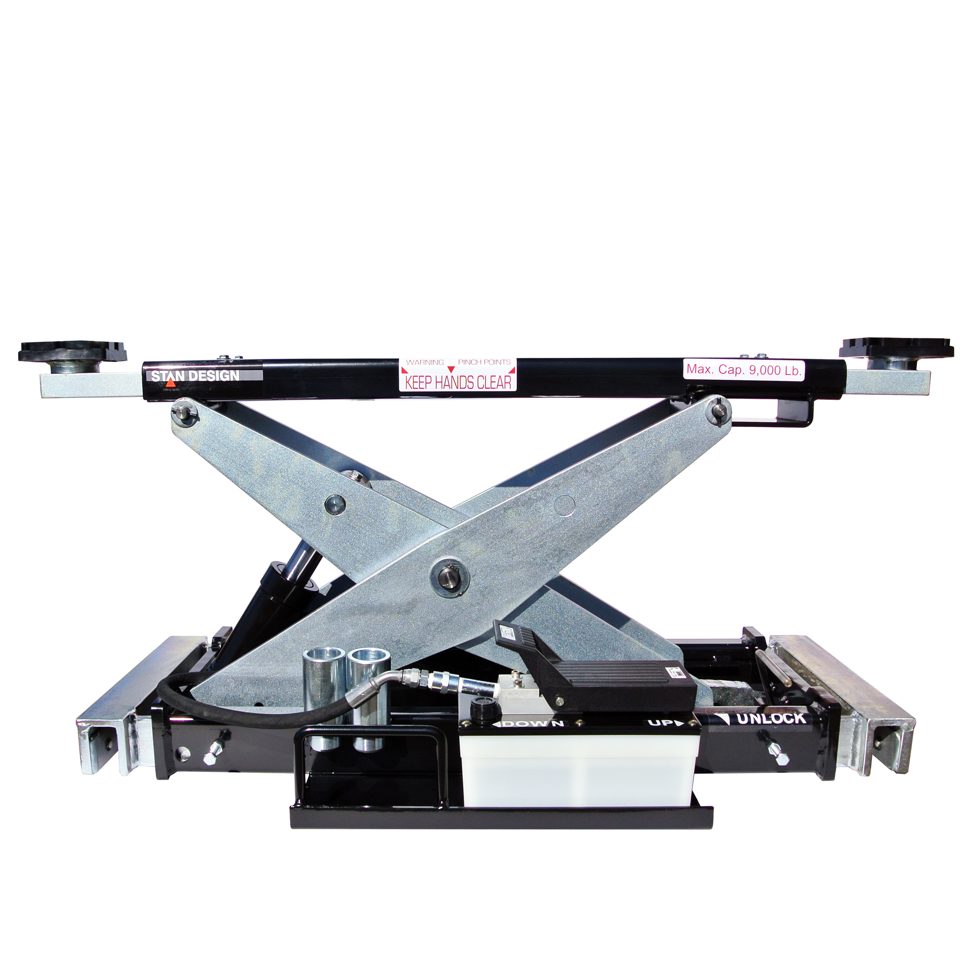 Stan Design, 9000 Lb. Cap Rolling Bridge Jack for Vehicle Lifts Pits ...