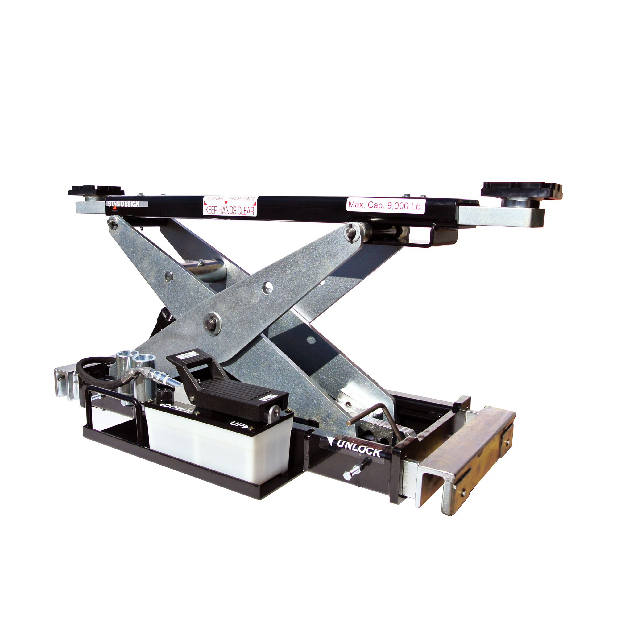 Stan Design, 9000 Lb. Cap Rolling Bridge Jack for Vehicle Lifts Pits ...