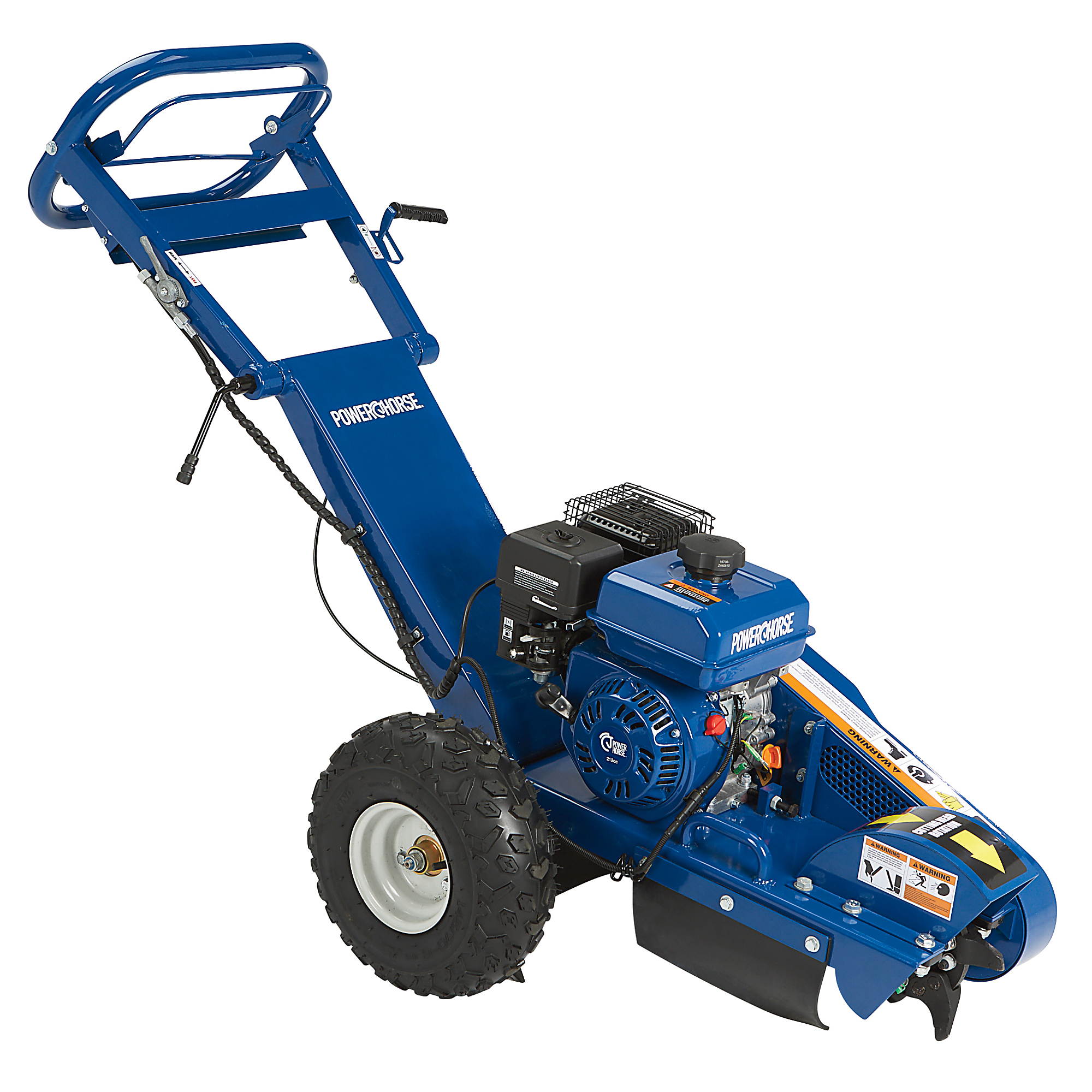 Powerhorse 7 HP Stump Grinder, 212cc Gas-Powered Engine, 6 Carbide ...