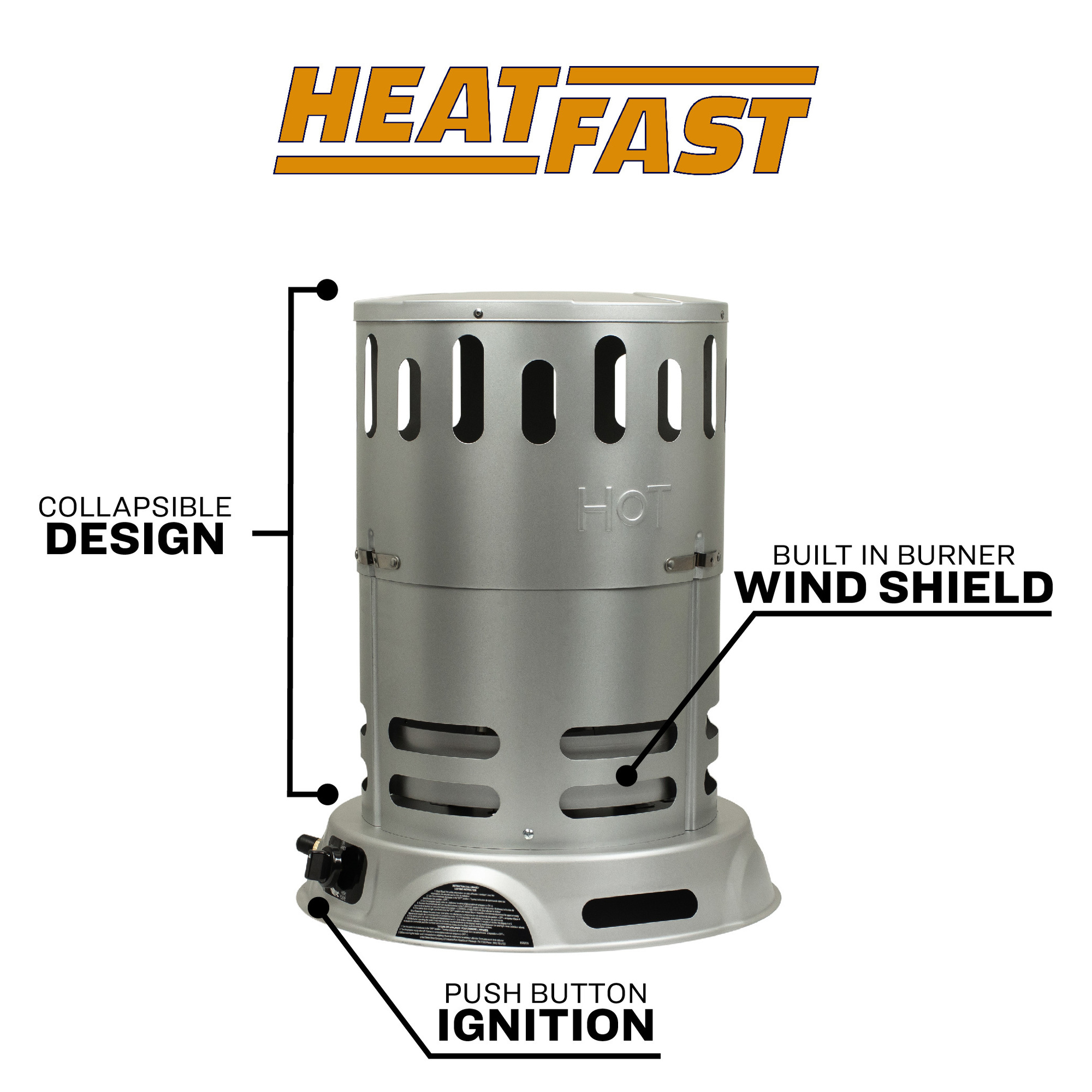 Heat Fast, 80000 BTU Propane Convention Heater, Heat Type Convection ...