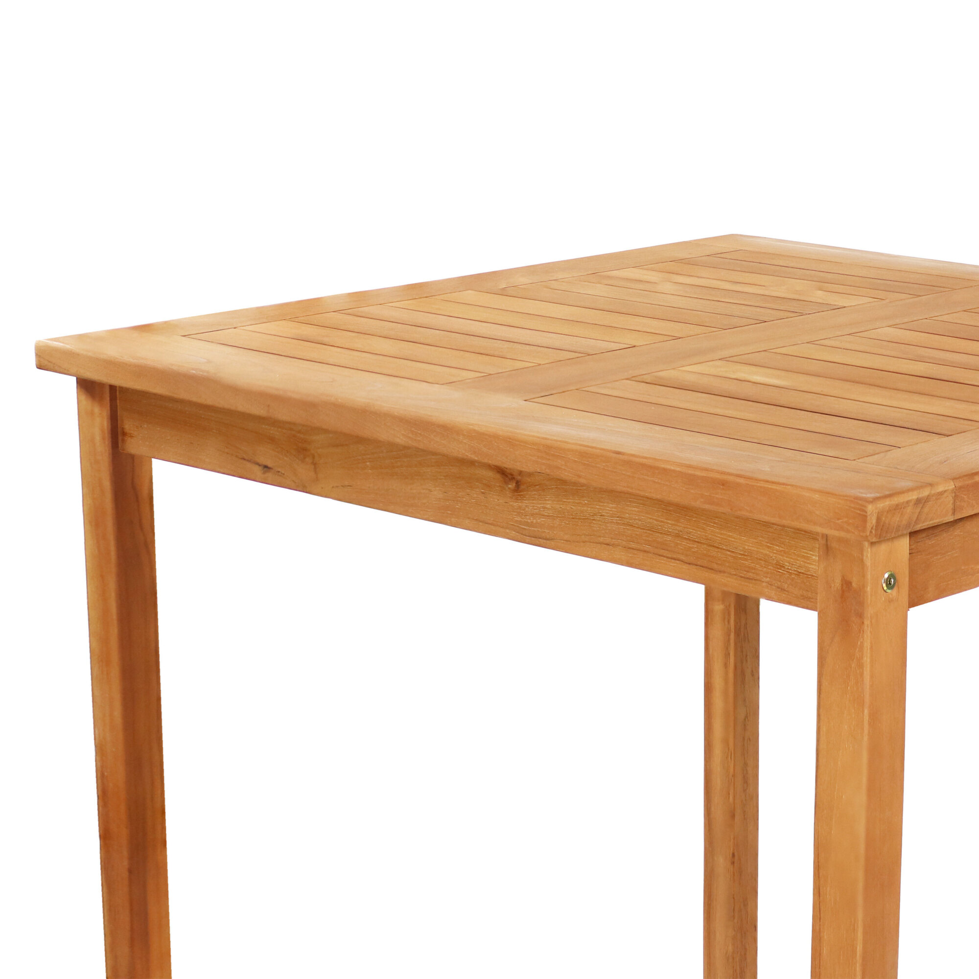 Sunnydaze Decor, 31in. Square Teak Wood Outdoor Bar Table, Table Shape ...